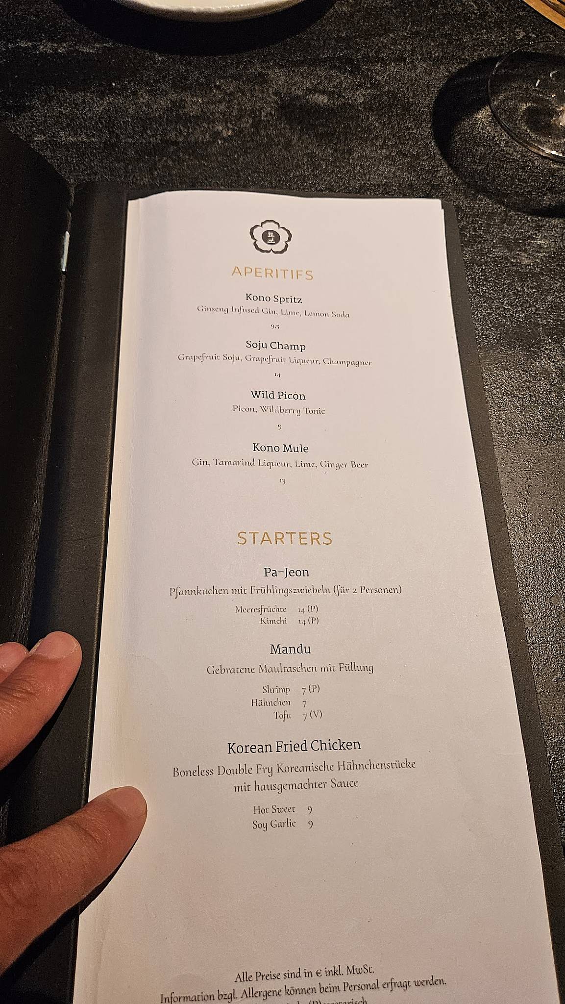 Speisekarte von KONO Korean Steakhouse, München