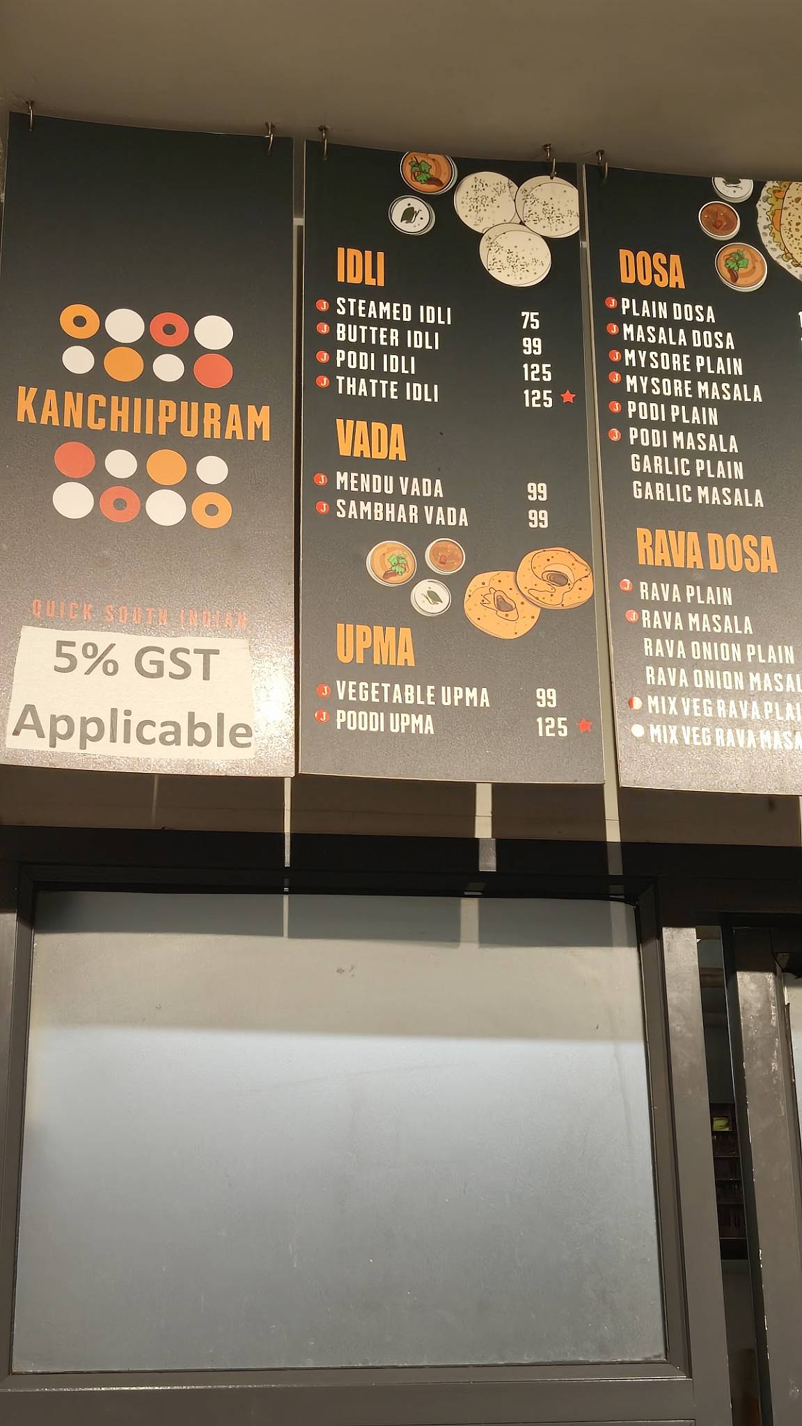 Menu at Kanchiipuram (Bodakdev), Ahmedabad