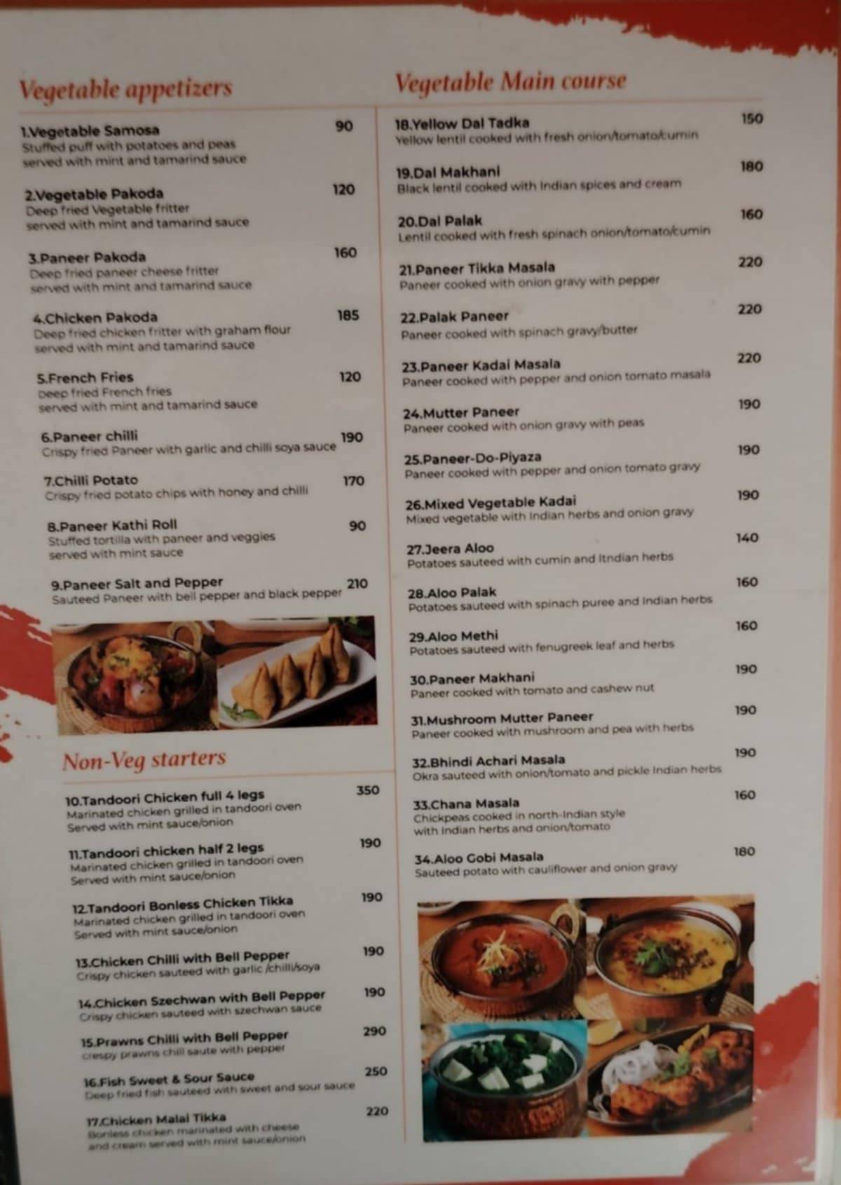 Menu at Karan Cafe Indian Food, Hua Hin, Near Dusitd2 Hotel