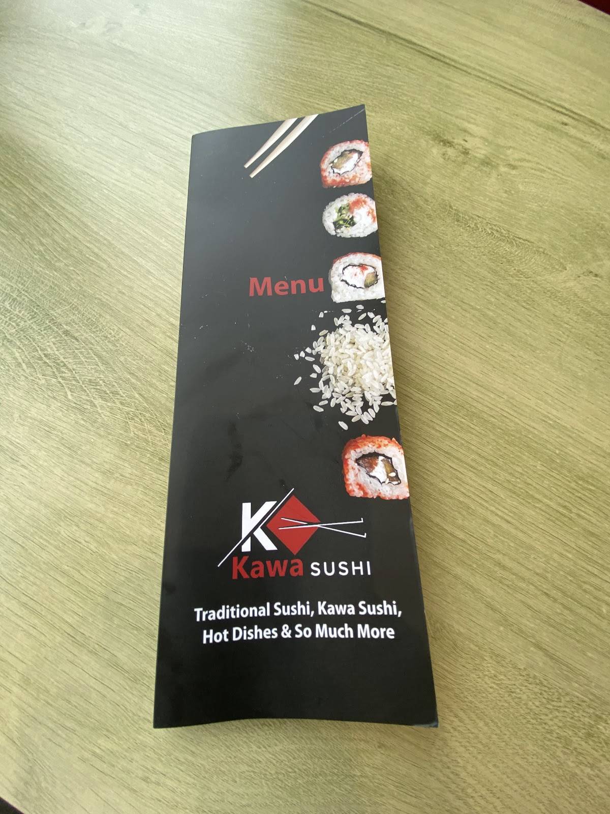 Menu at Kawa Sushi restaurant, Peacehaven