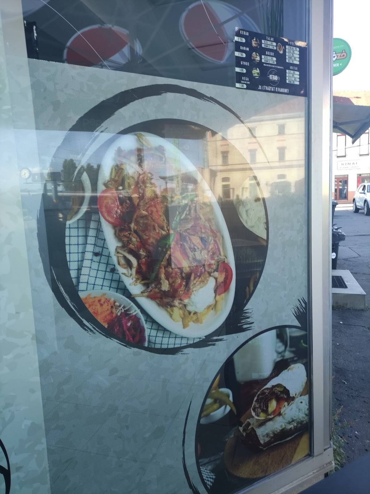Menu at Kebab Station, Pécs