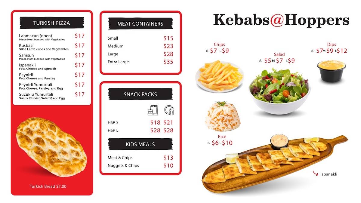 Menu at Kebabs@Hoppers fast food, Hoppers Crossing