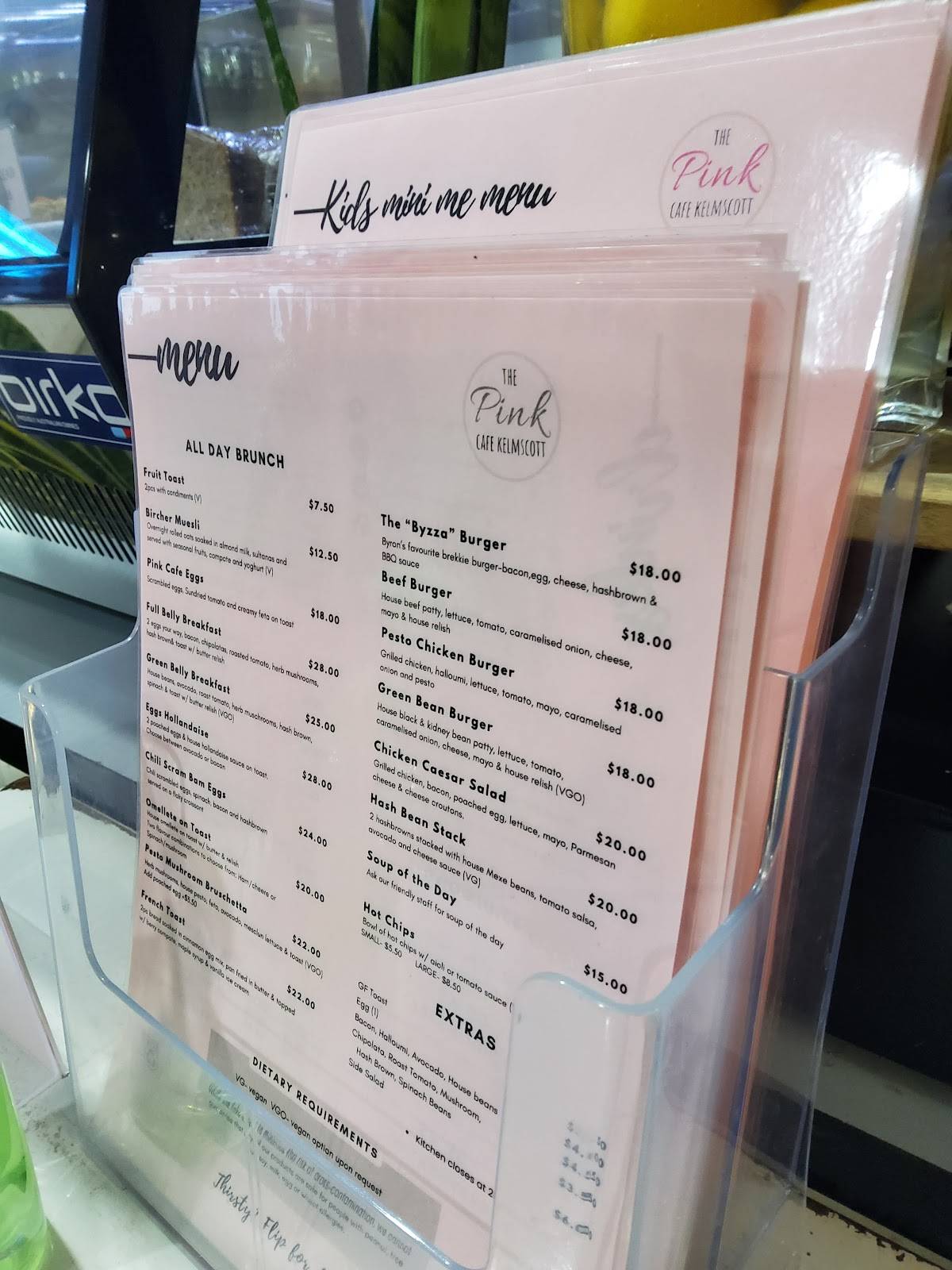 Menu at The Pink Cafe Kelmscott, Kelmscott