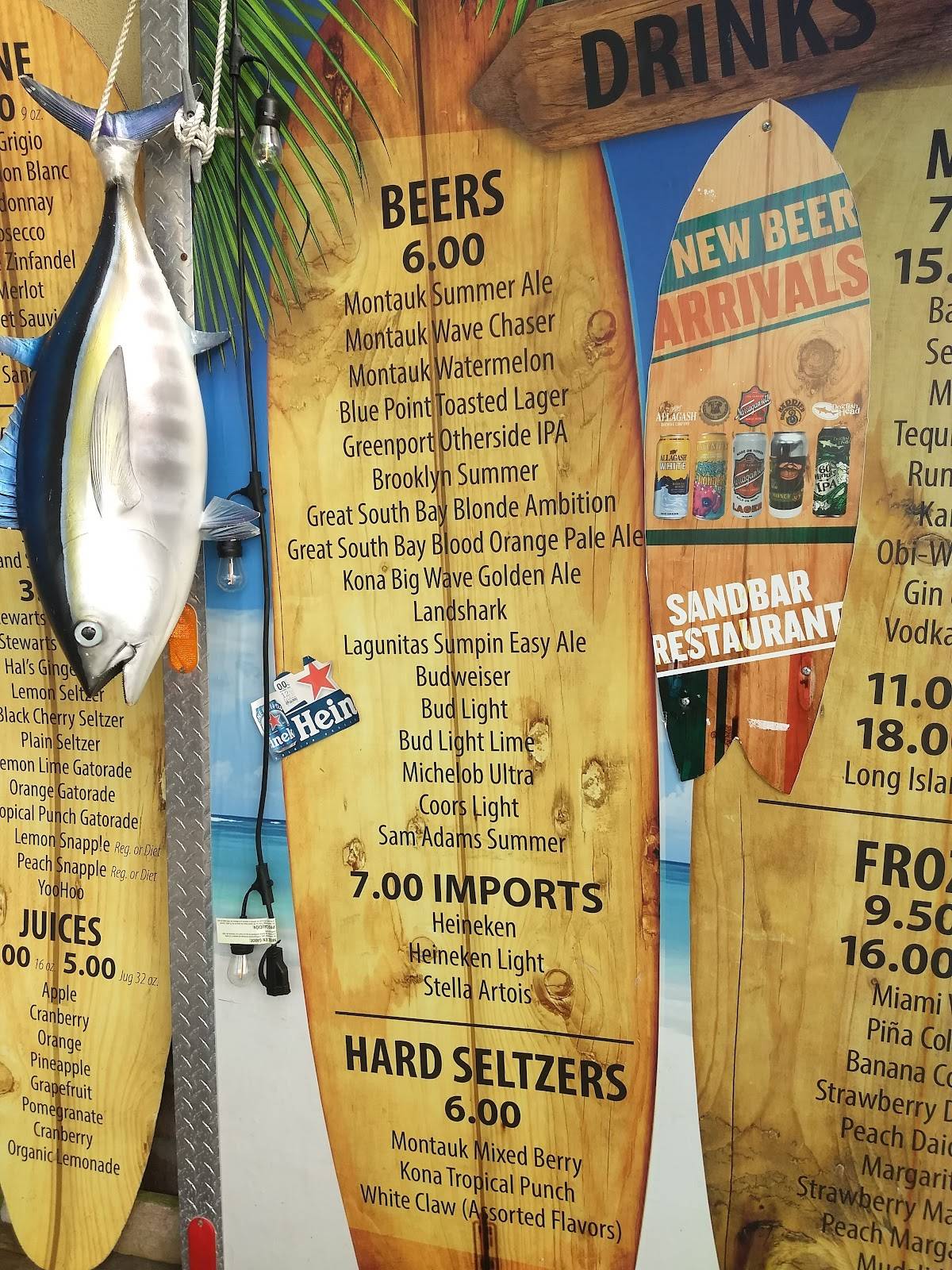 Menu at Key West Islip Beach pub & bar, Islip