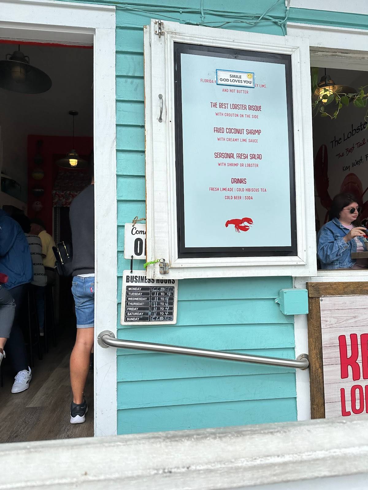 Menu at Lobster Shack Key West restaurant, Key West, 507 South St