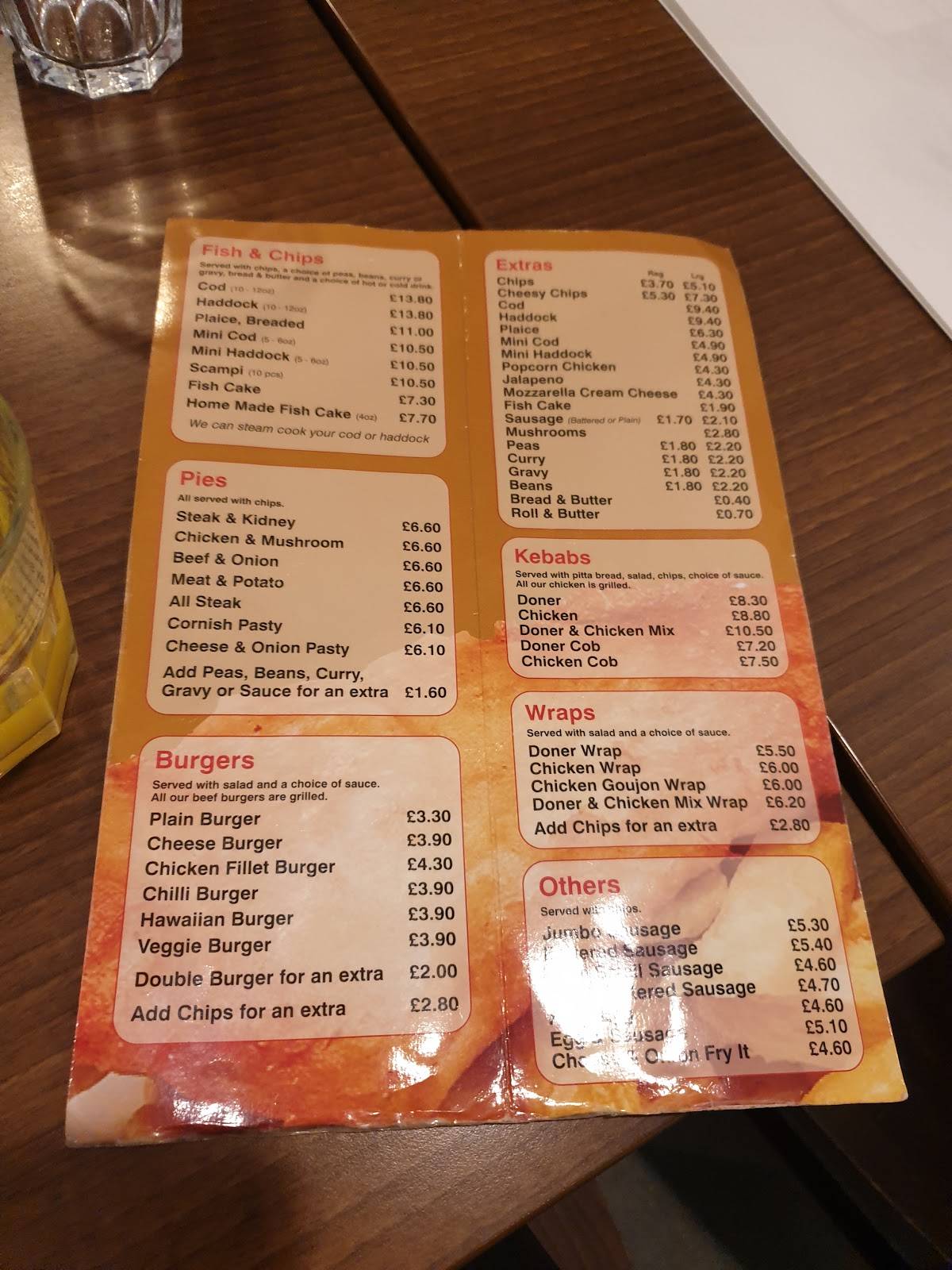 Menu at King Street Fish & Chip Shop fast food, Belper
