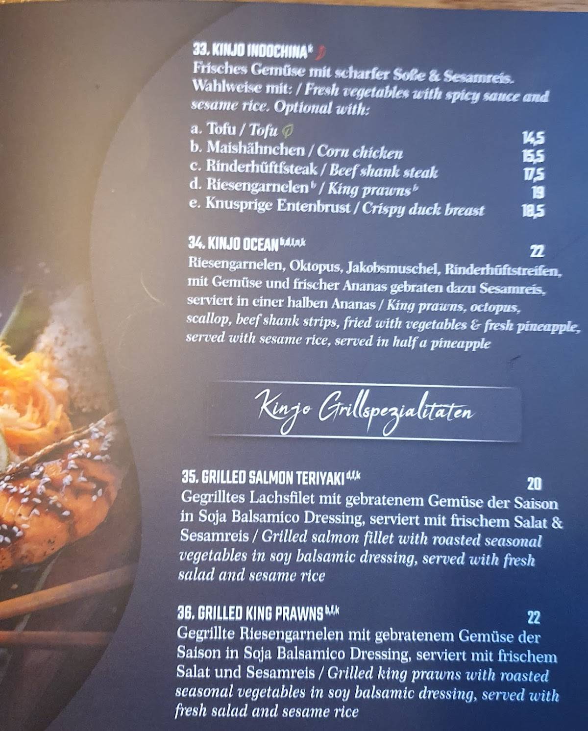 Speisekarte von Kinjo Sushi & Grill restaurant, Bad Dürkheim