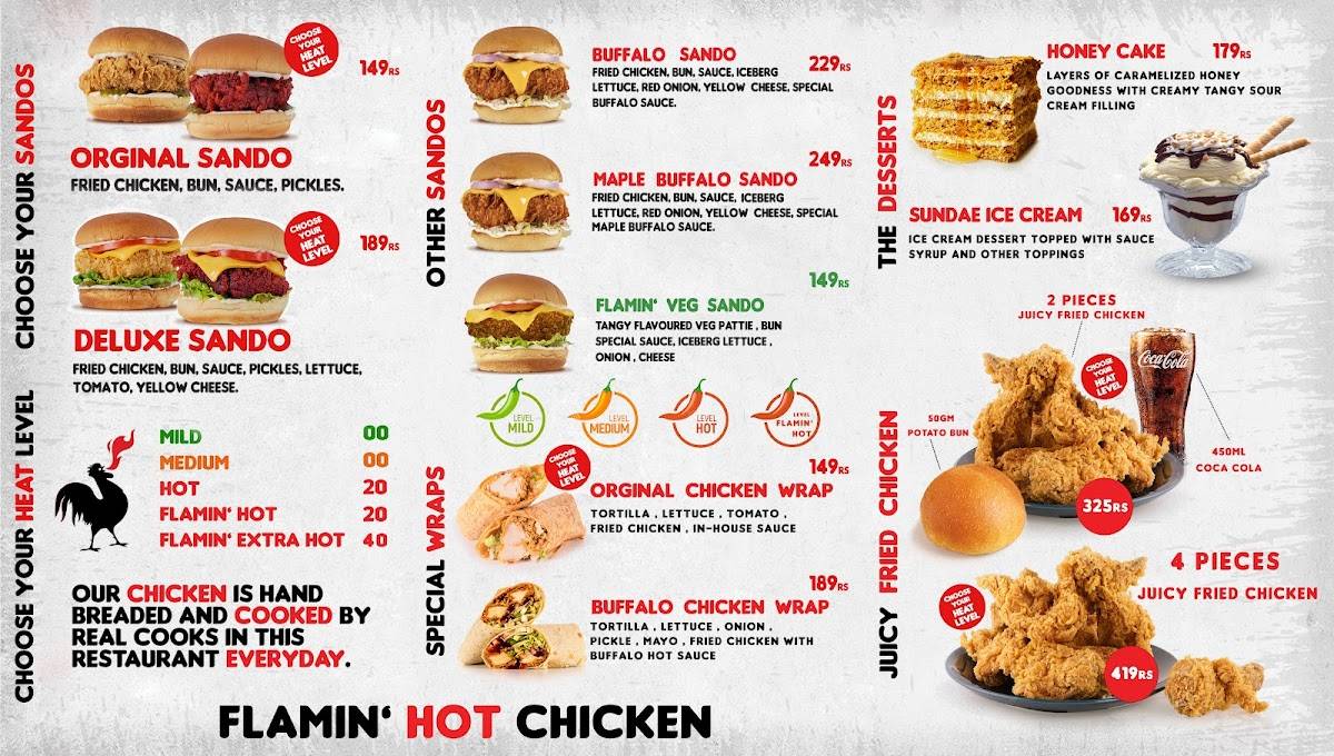 Menu at Flamin' Hot Chicken - Edappally Best Chicken Burgers in Kochi ...