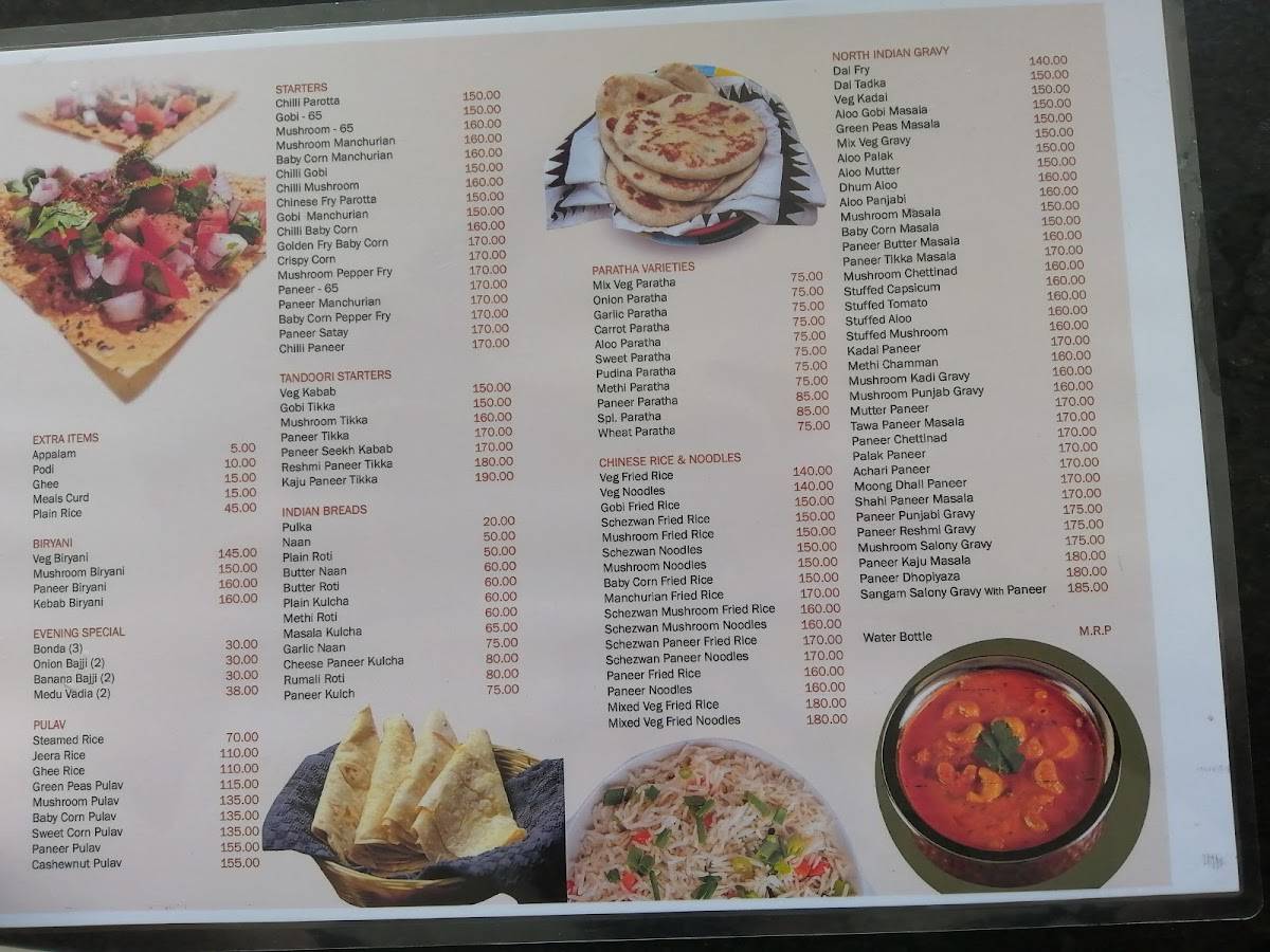 Menu at Krishna's Dosa Kadai, Chennai, 40