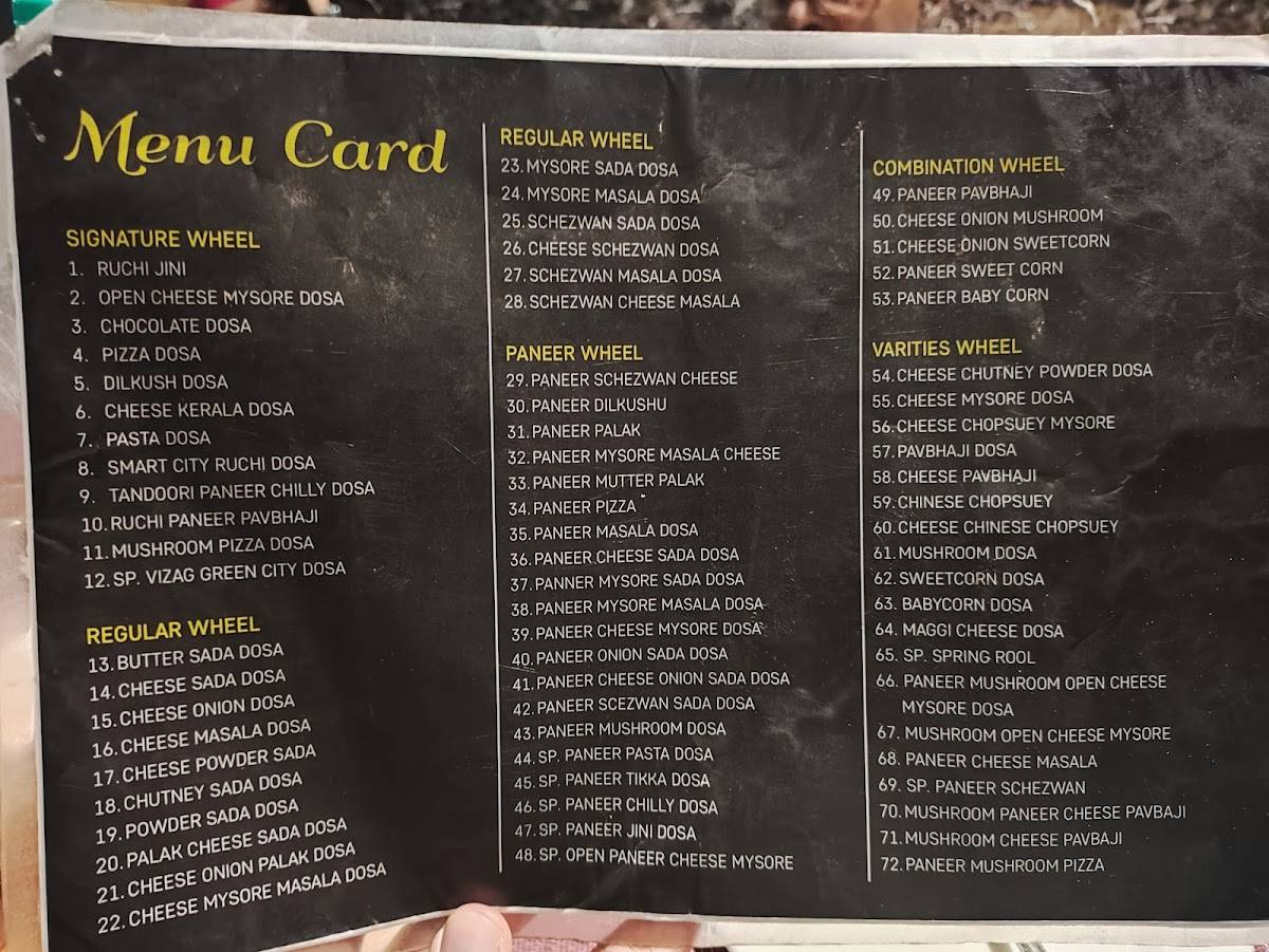 Menu at Krishna's Dosa Kadai, Chennai, 40
