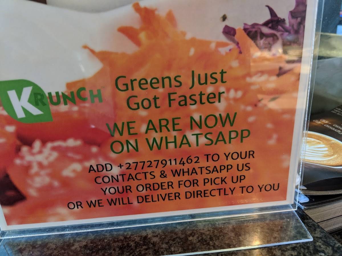 Speisekarte von Krunch restaurant, Sandton, 11 Alice Ln
