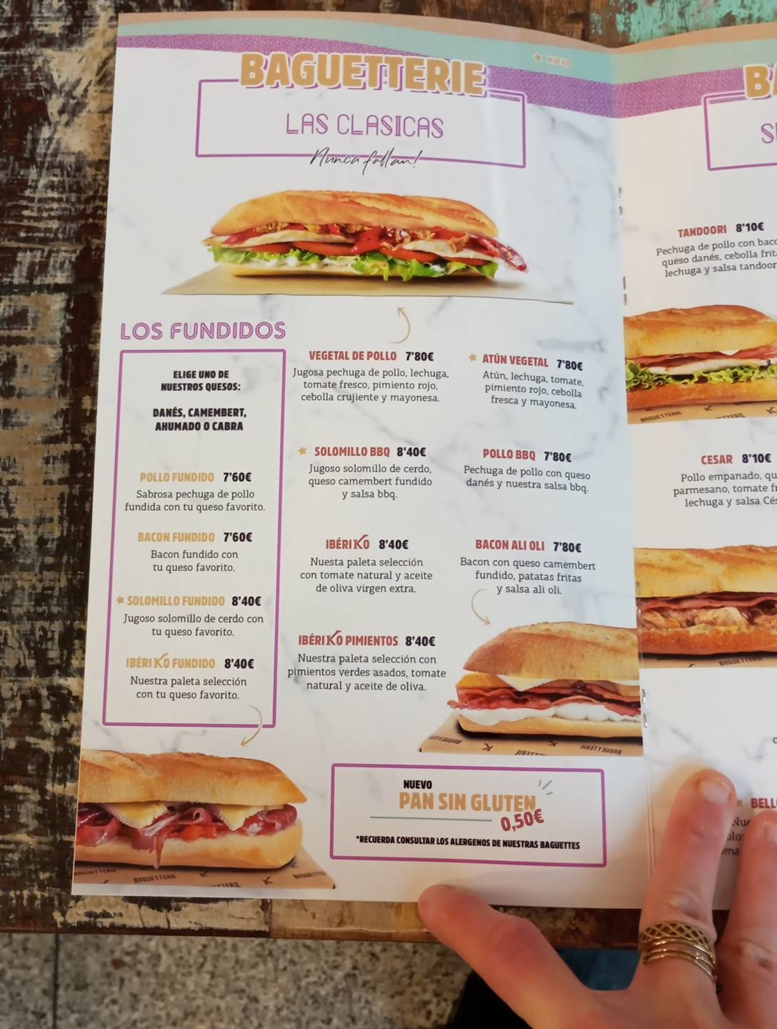 Carta del restaurante Krunch, Bilbao, Zubiarte