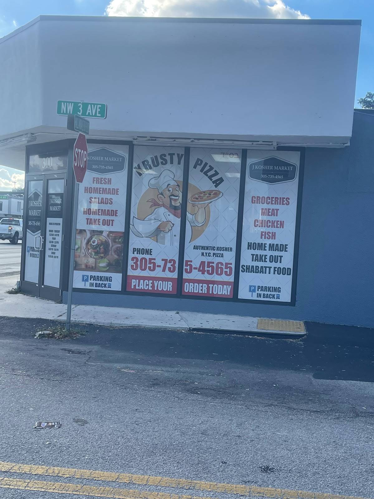 Menu at Krusty Pizza pizzeria, Hallandale Beach