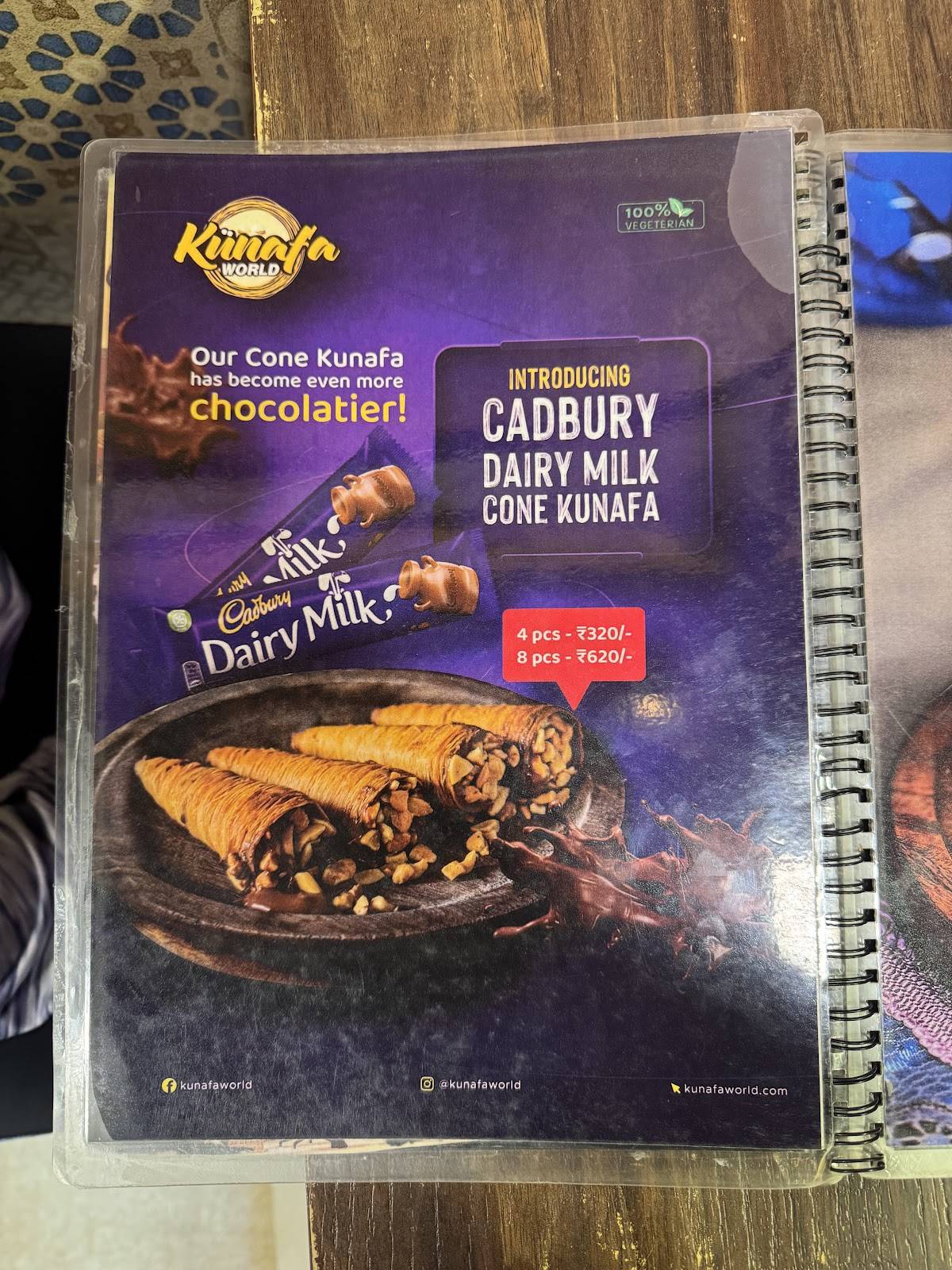 Menu at Kunafa World, Bengaluru, 5th Main Rd