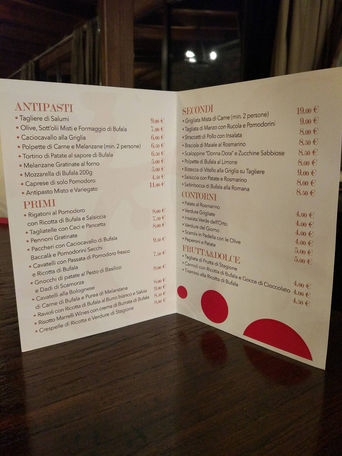 Menu at Kuta Restaurant Winehouse, Italy
