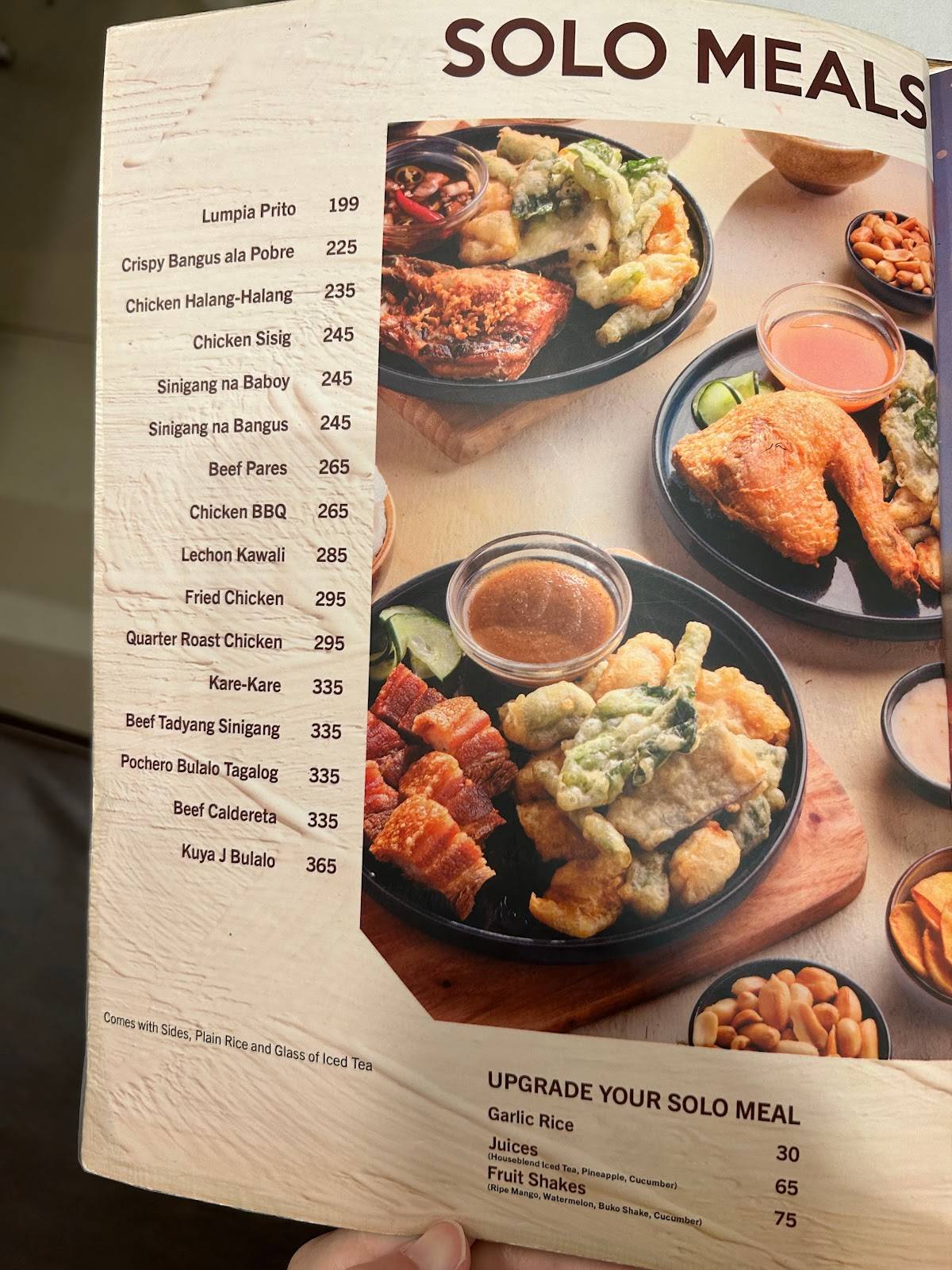 Menu at Kuya J Restaurant - Ayala Malls Solenad 3, Santa Rosa, Ayala ...