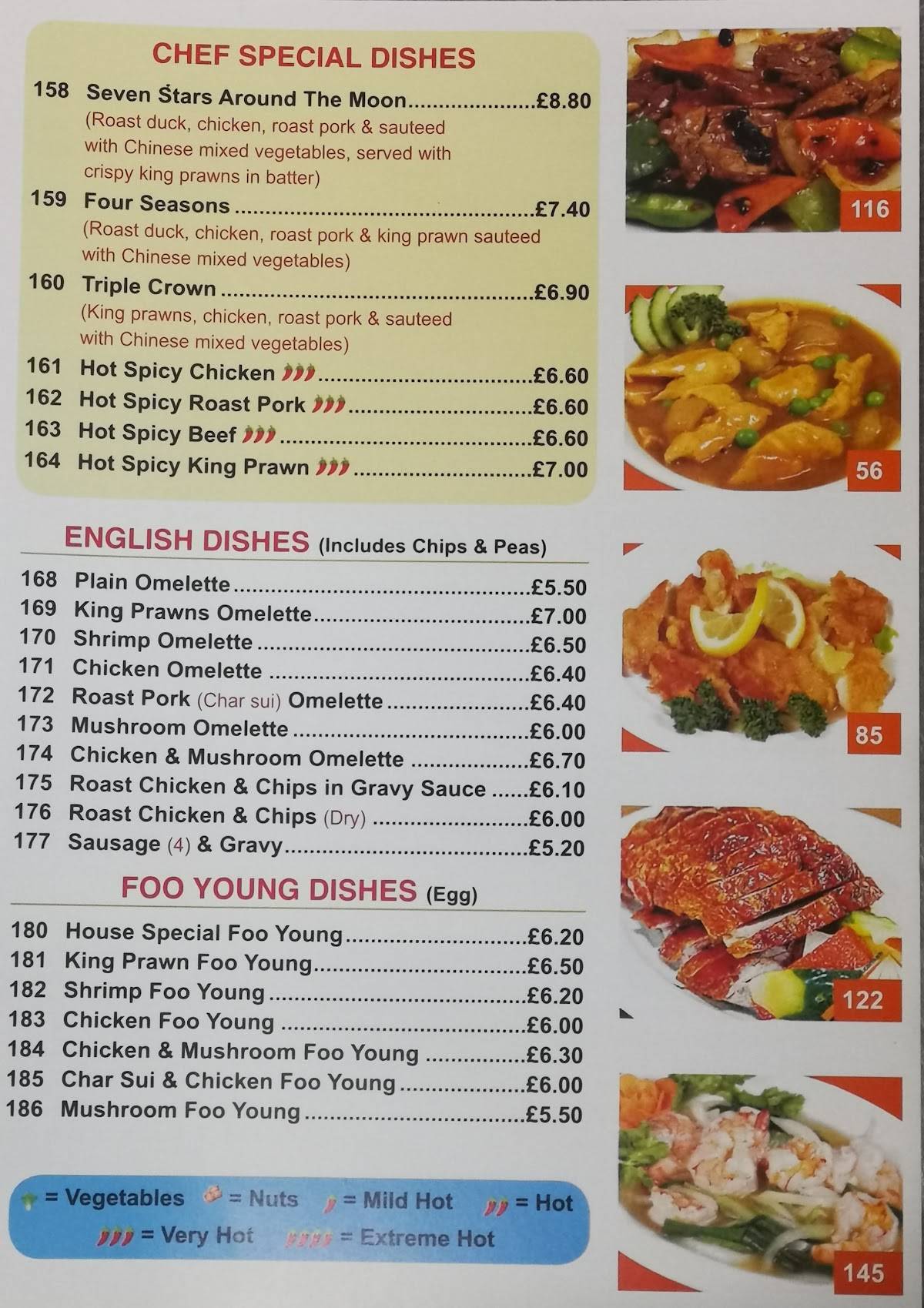 Menu at Kwang Tung House fast food, Oswestry