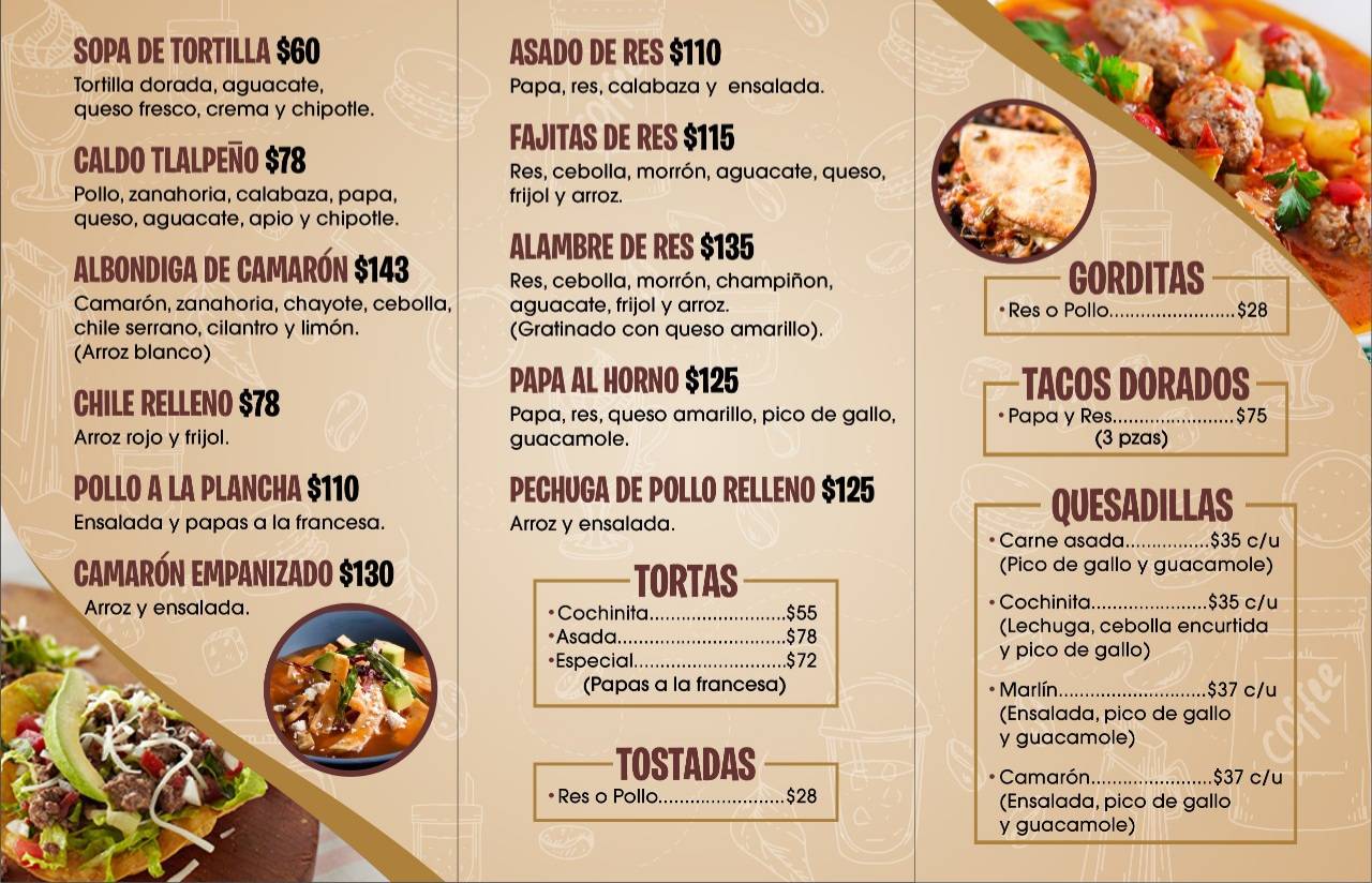 Menu at LA FORTUNA restaurant, Navolato