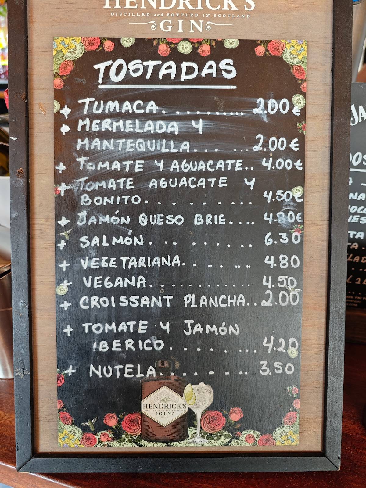 Carta del pub y bar LA MALA JUANA, La Arena