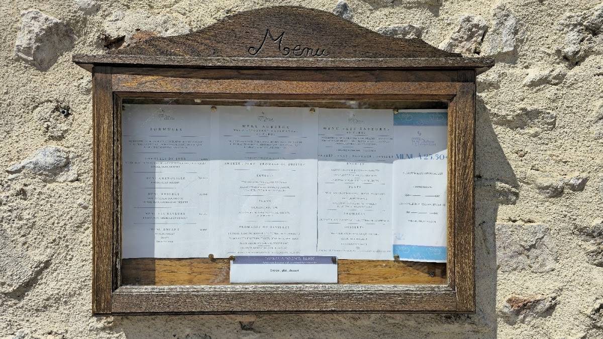 Menu au L'auberge du Vieux Crozet restaurant, Le Crozet