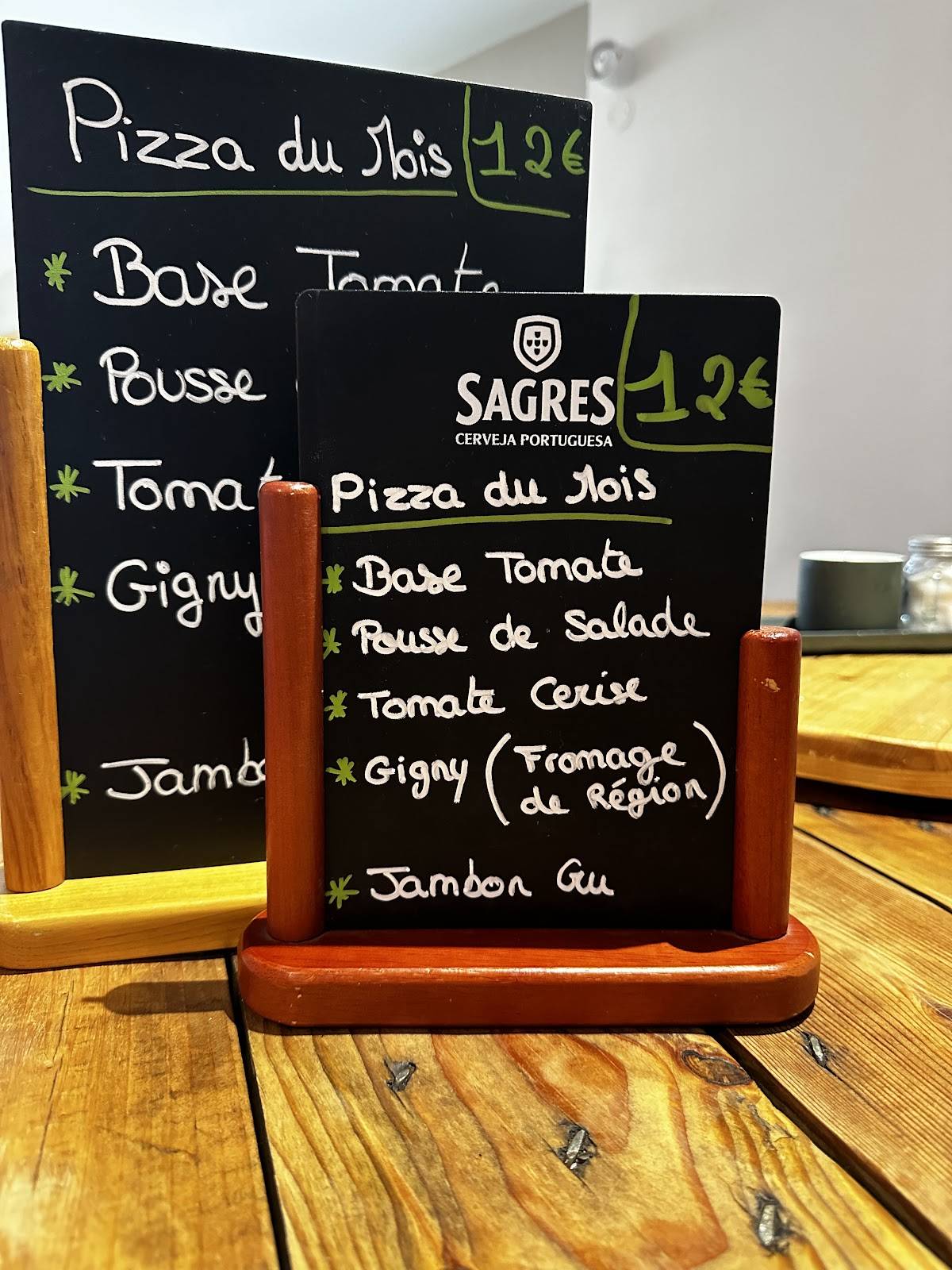 Menu au le grignotin restaurant, Lézinnes
