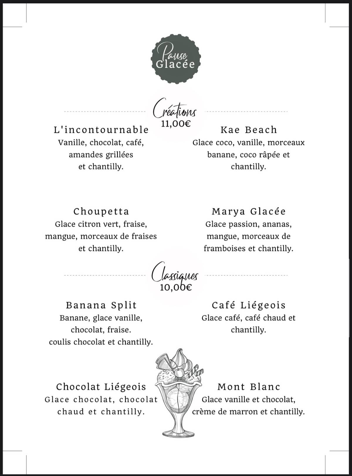 Menu au LE MARYA ROSE restaurant, La Grande-Motte