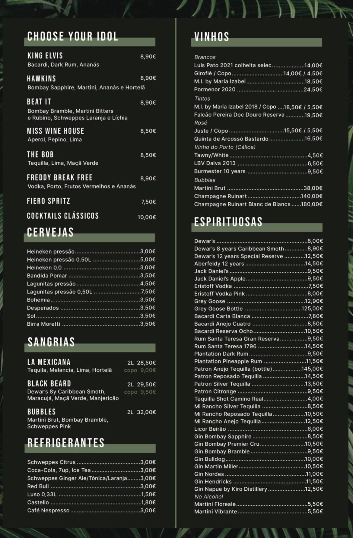 Menu at LIFT Rooftop Via Catarina pub & bar, Porto, Parque estacionamento