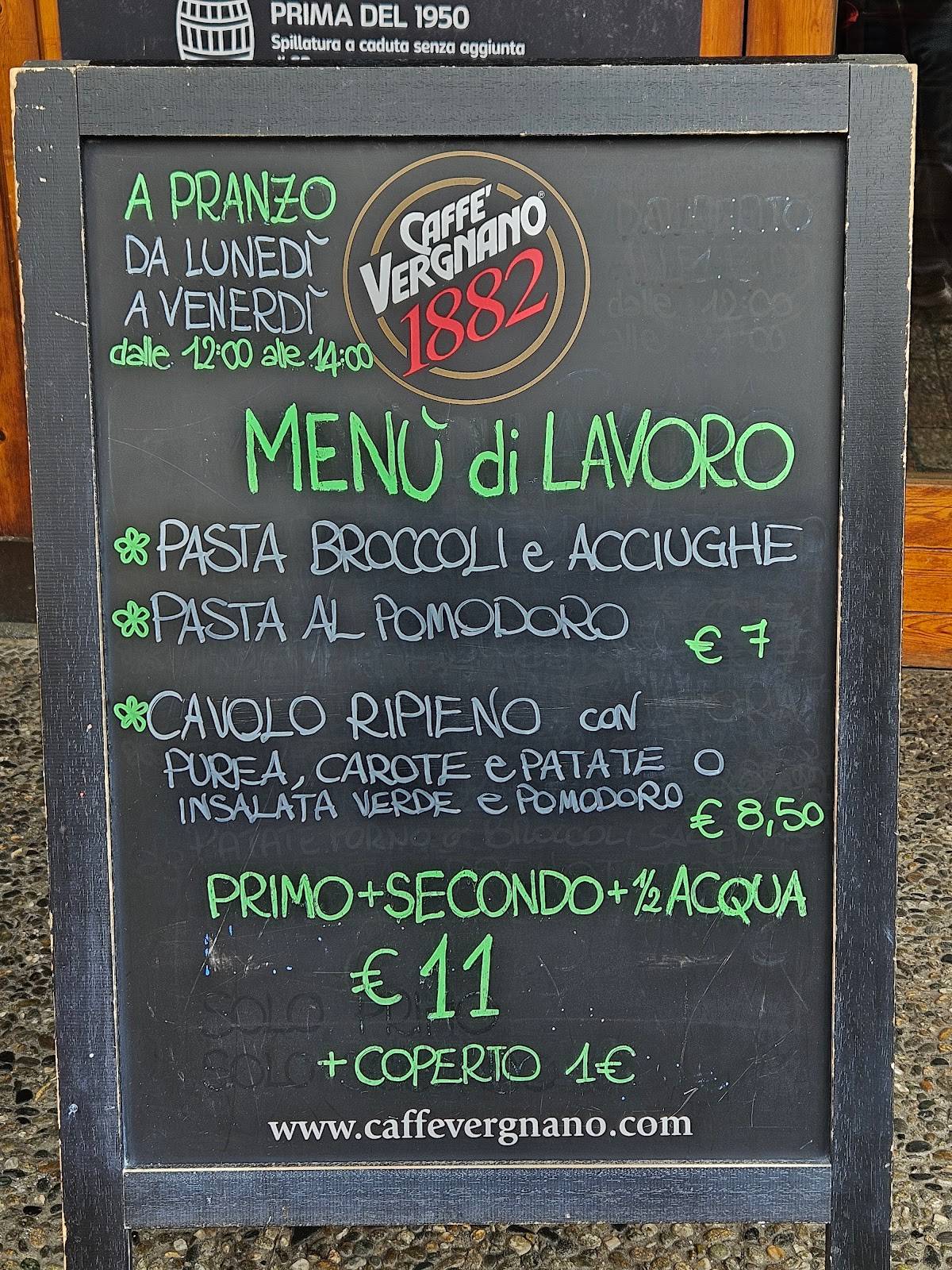 Menu da "La Baia" Bar Tavola Calda, Anzasco