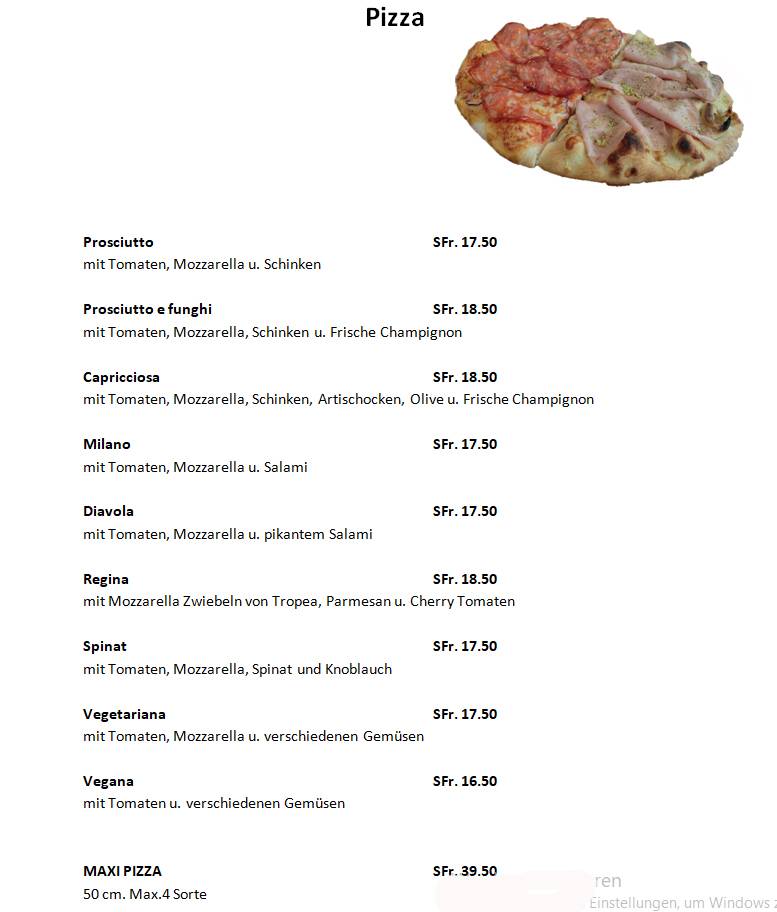 Menu da La Bontà, Rorschach, Hauptstrasse 36