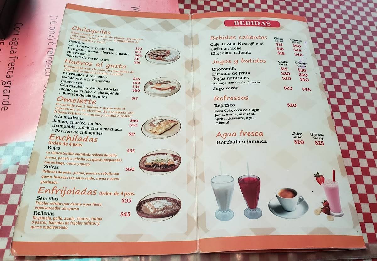 Carta del restaurante La Cabaña del Alemán, Guadalajara