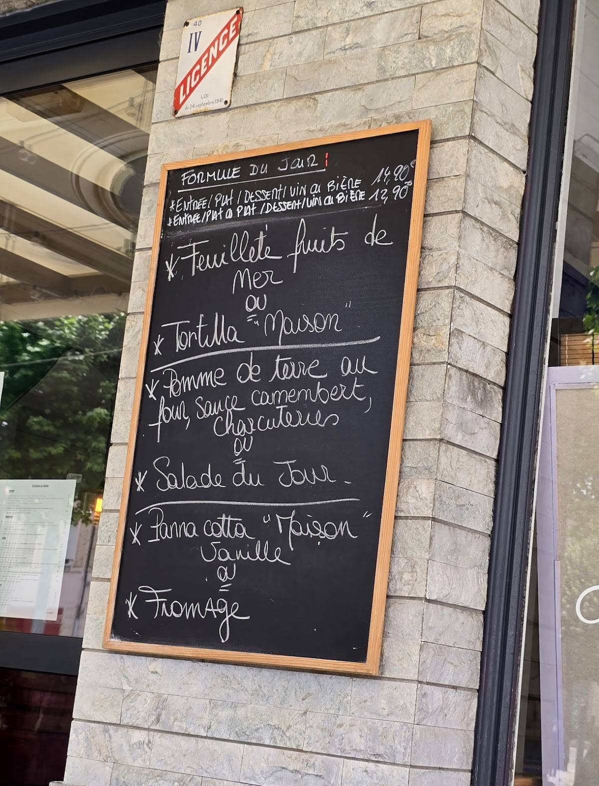 Menu au La Cantine de Juliette restaurant, Tartas
