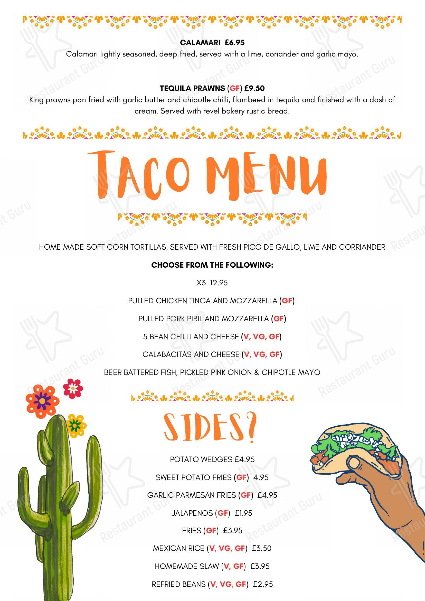 Menu at La Casa Loco restaurant, Rugby