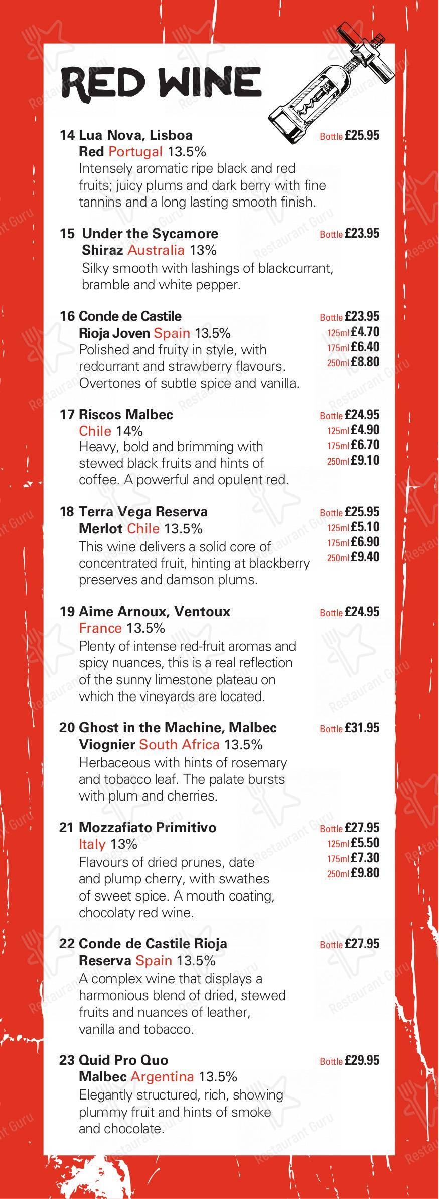 Menu at La Casa Loco restaurant, Rugby