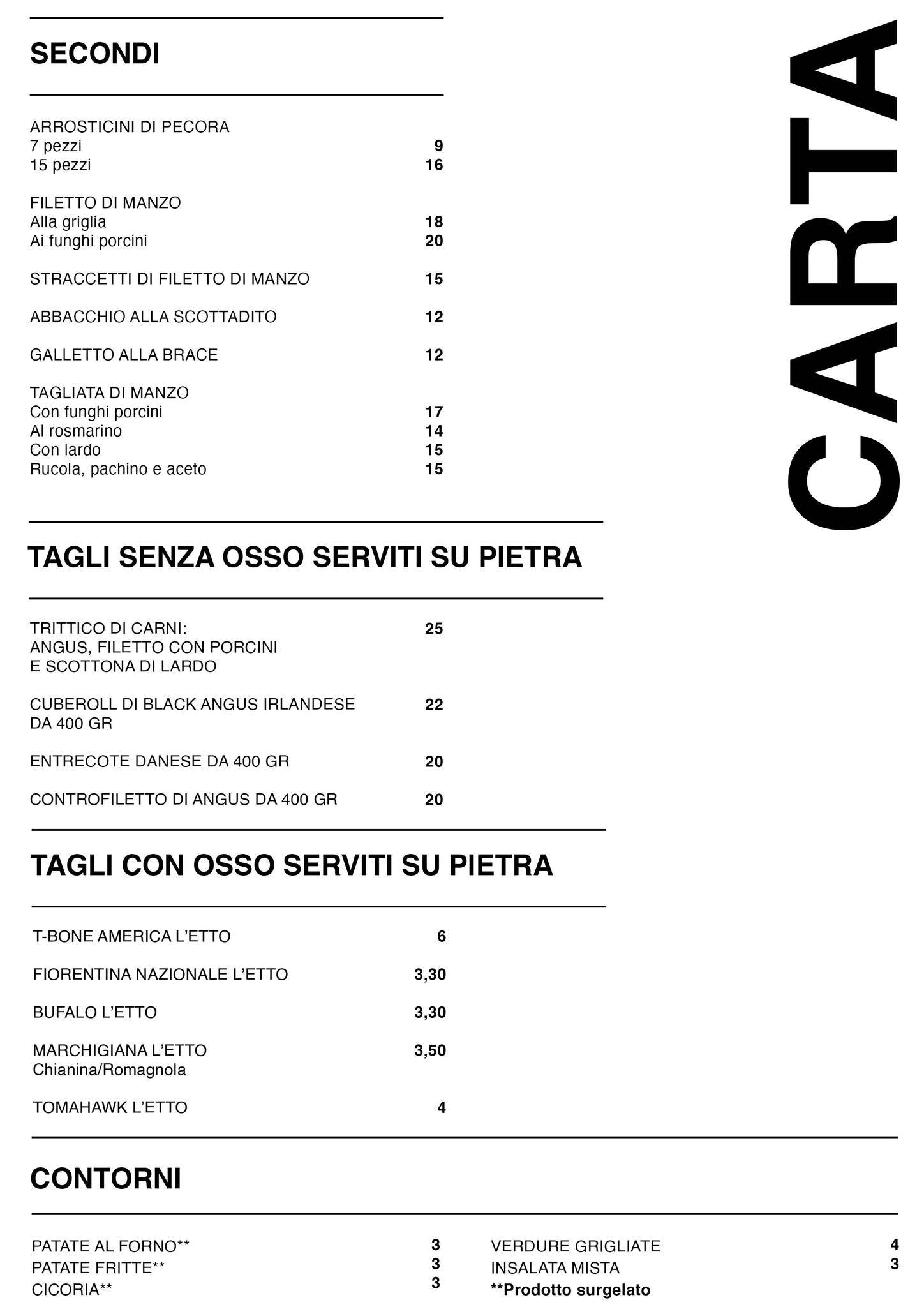 Menu da La Collina ristorante con griglia, Monte Compatri, Via Frascati ...