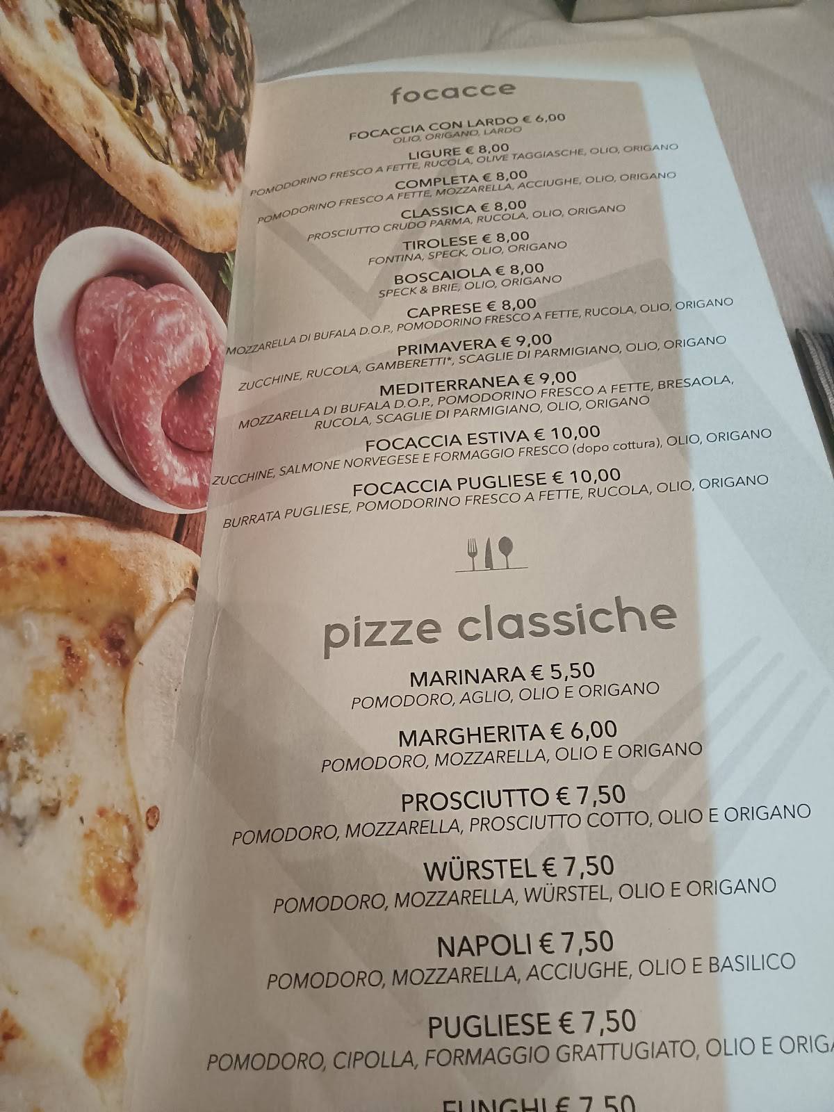 Menu da La Duchessa ristorante, Alba