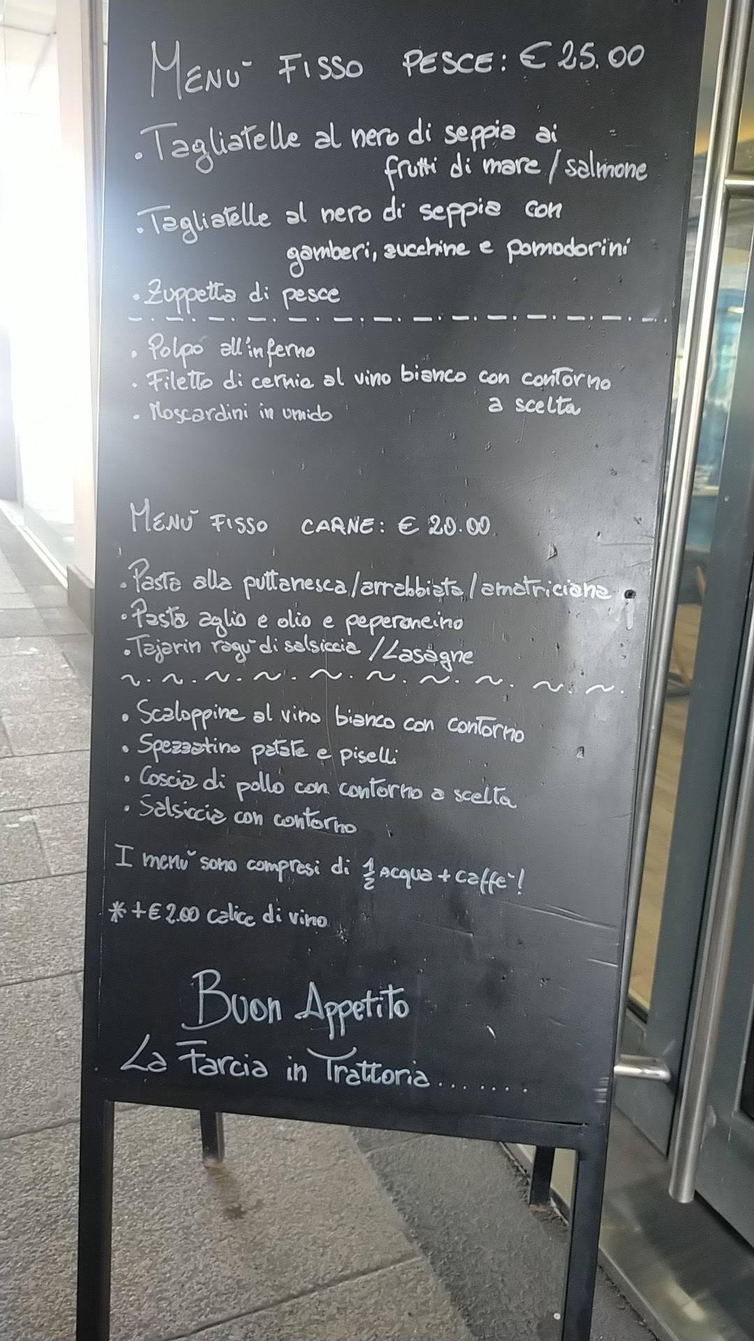 Menu da La Farcia in Trattoria - Savona ristorante, Savona