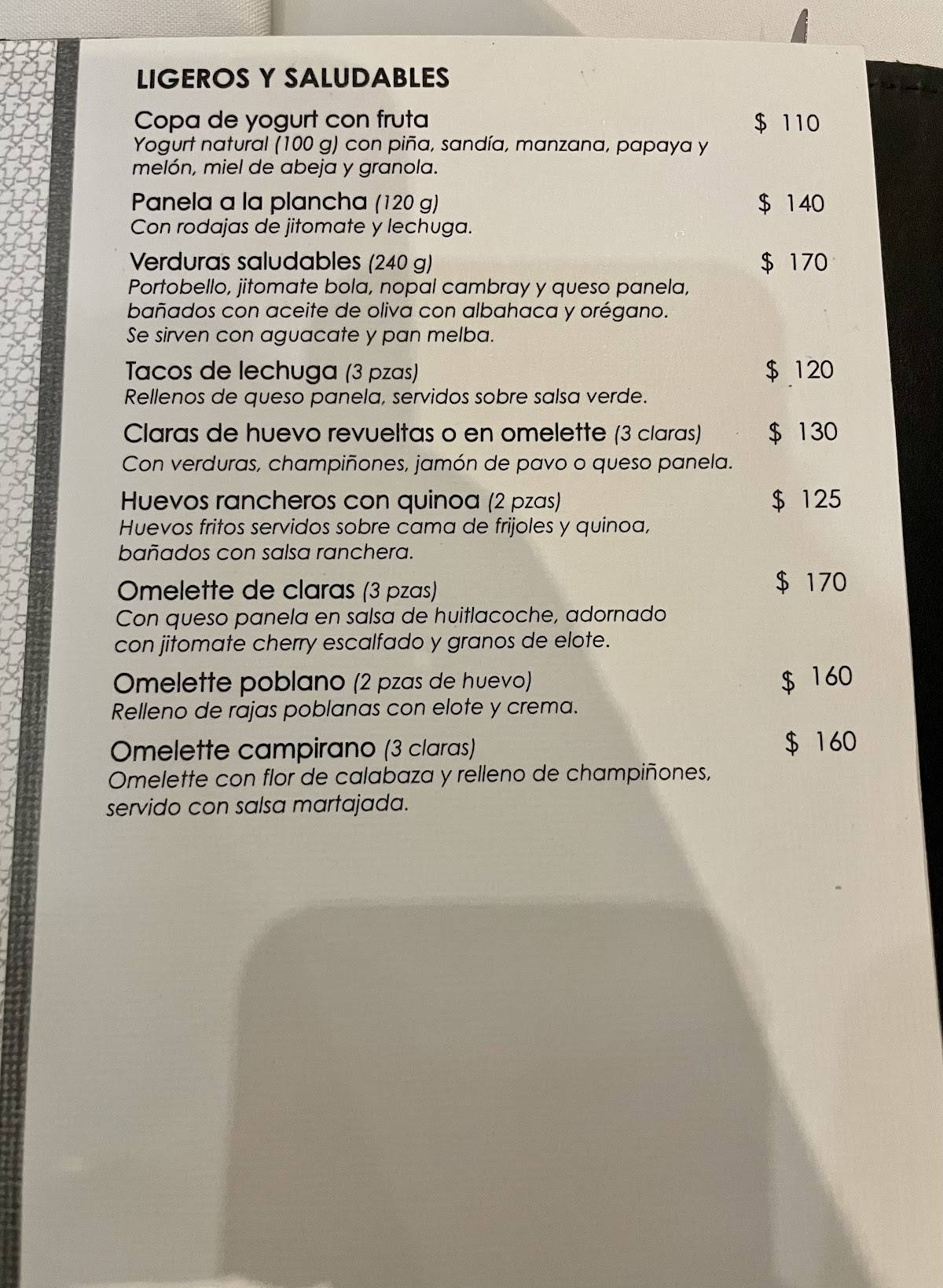 Carta del restaurante La Mansión Aeropuerto T1, Ciudad del México ...