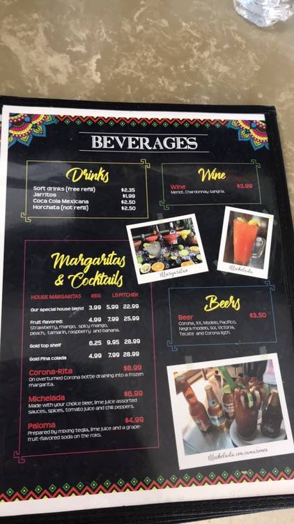 Menu at La Mixteca Restaurant, Urbana, 510 N Cunningham Ave #4