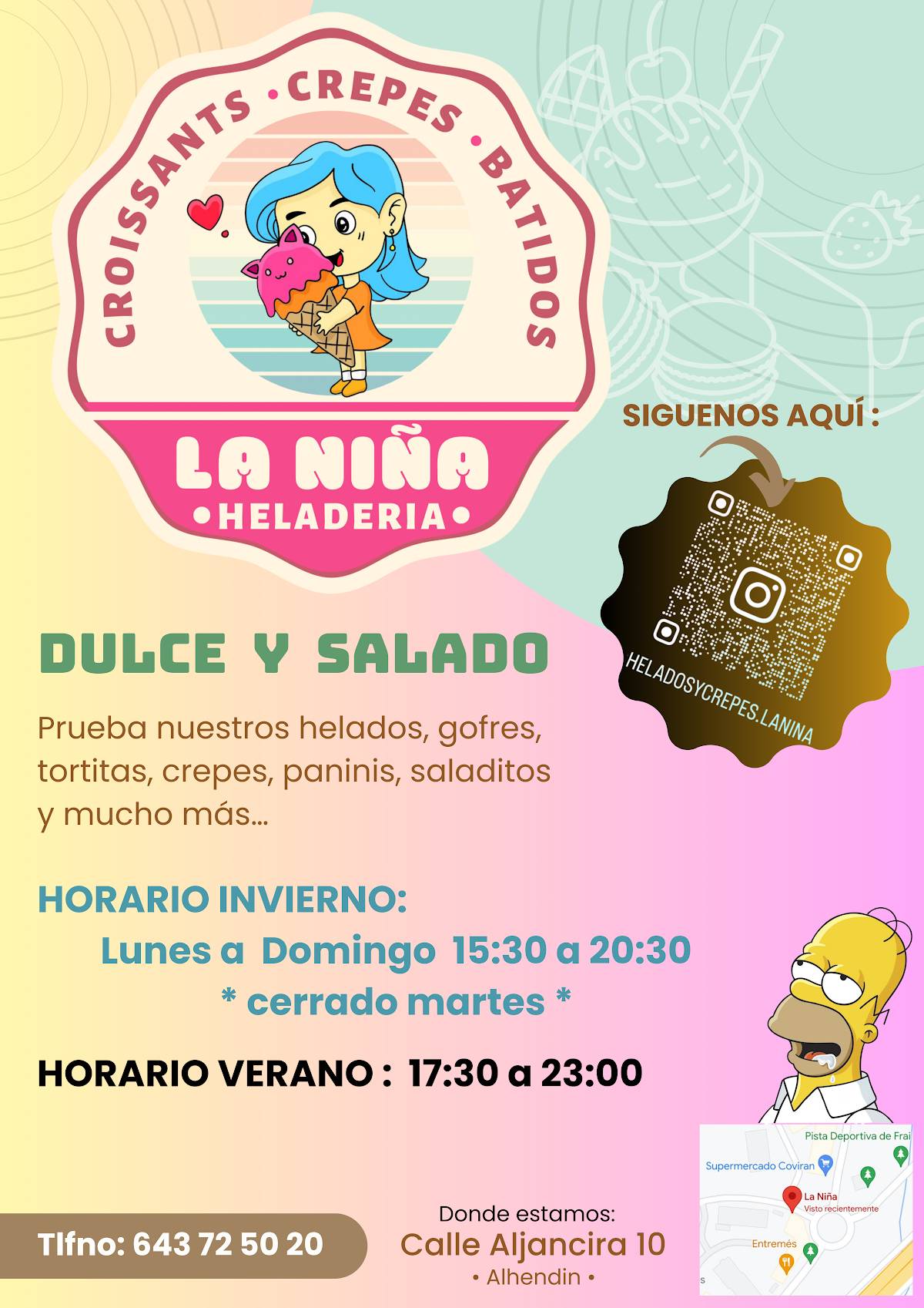 Menu at La Niña, Alhendín