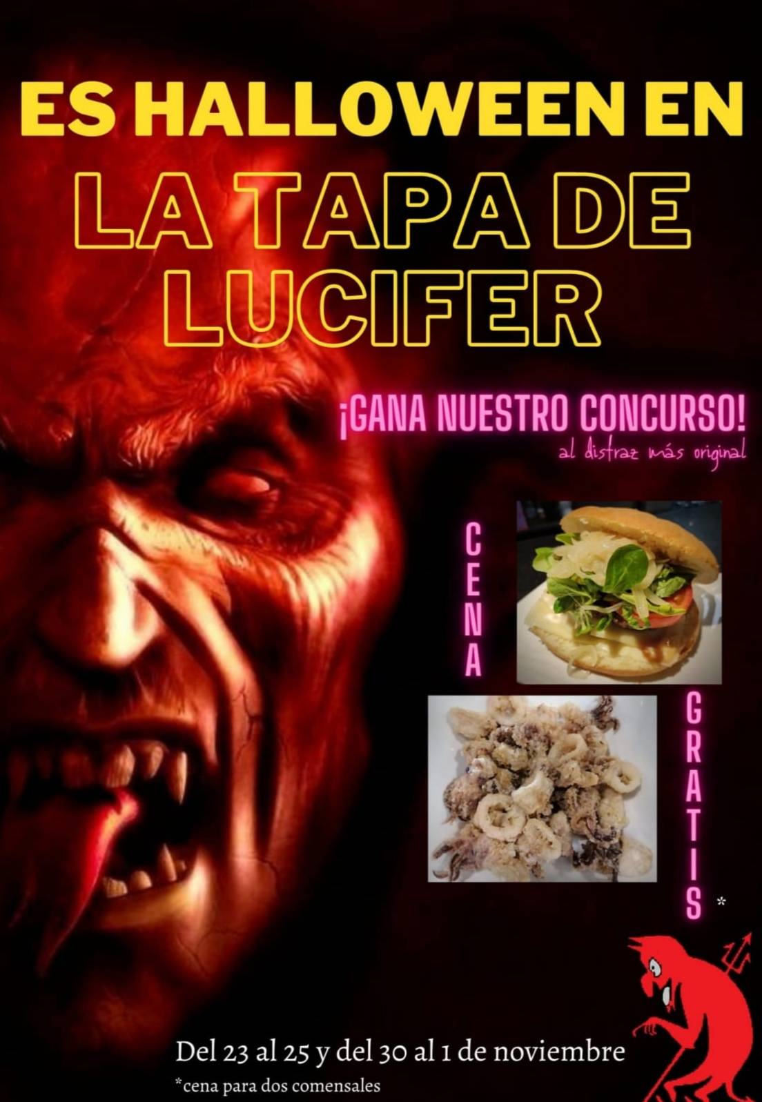 Carta del pub y bar LA TAPA DE LUCIFER, Martorell