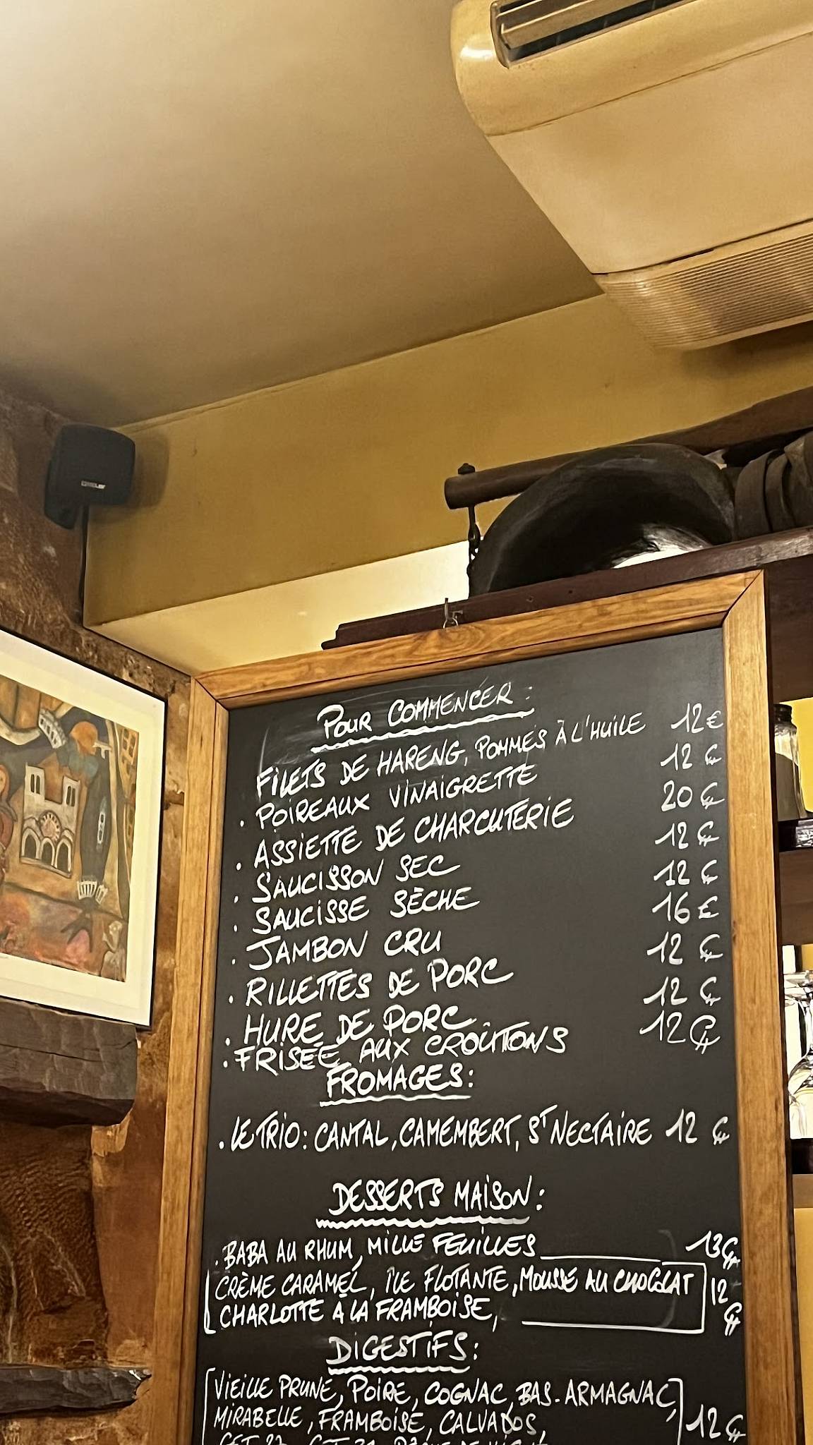Menu at La Tour Montlhéry - Chez Denise restaurant, Paris, 5 Rue des ...