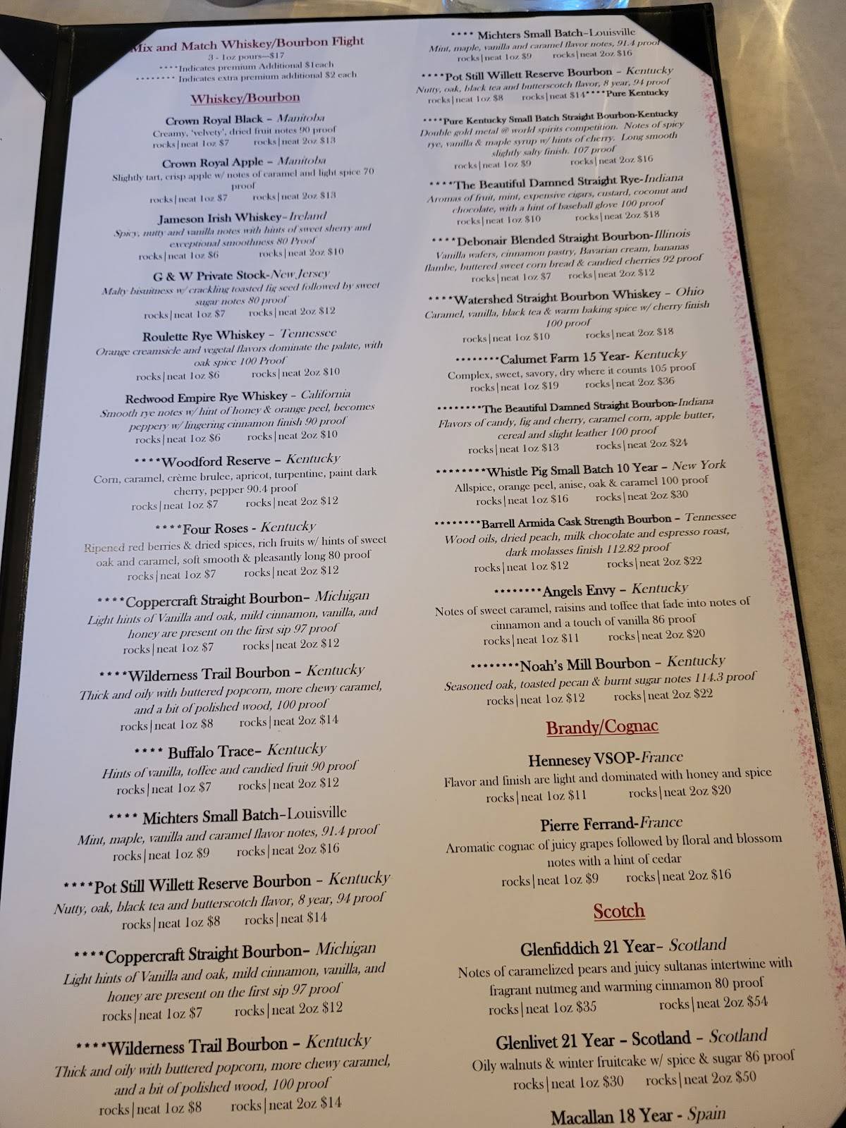 Menu at Labas Seafood Steak & Wine Bar, Monee