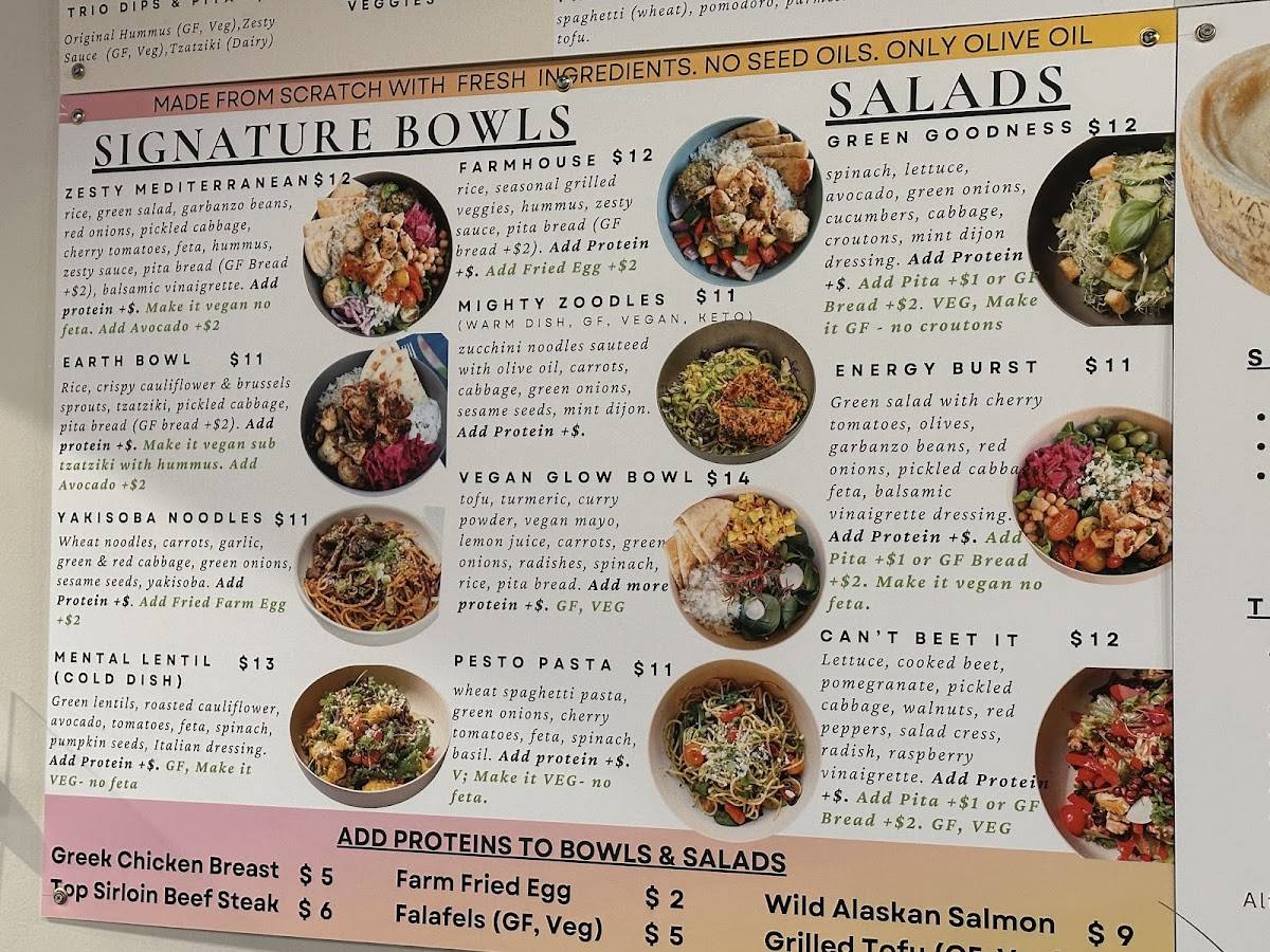 Menu at Zesty Olives - Laguna Niguel restaurant, Laguna Niguel