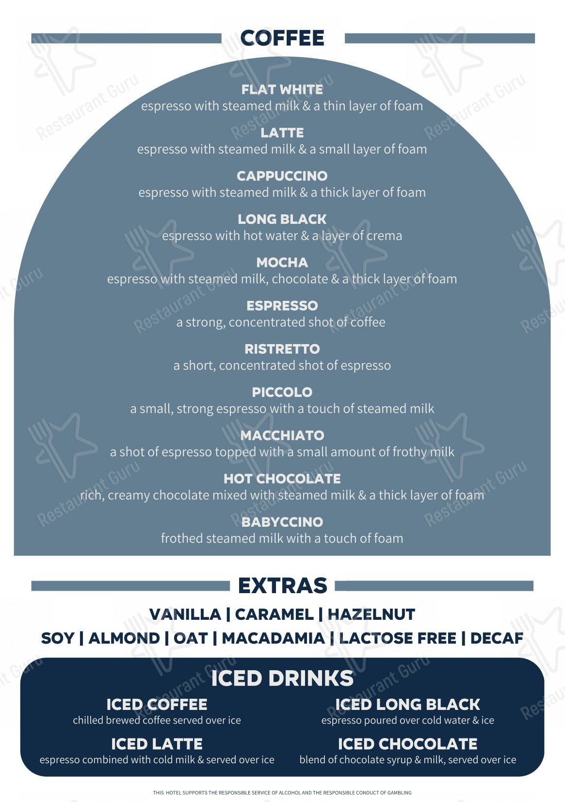 Menu at Lake Illawarra Hotel pub & bar, Windang