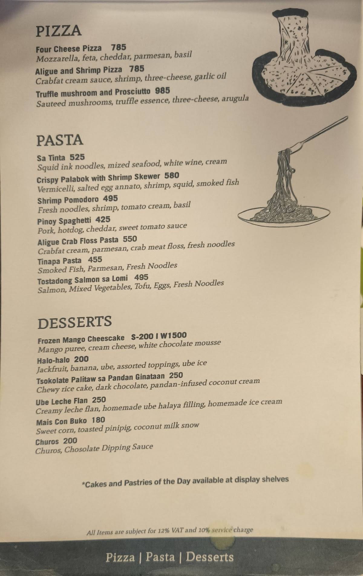 Menu at Lanai by Annabel's restaurant, Tanay