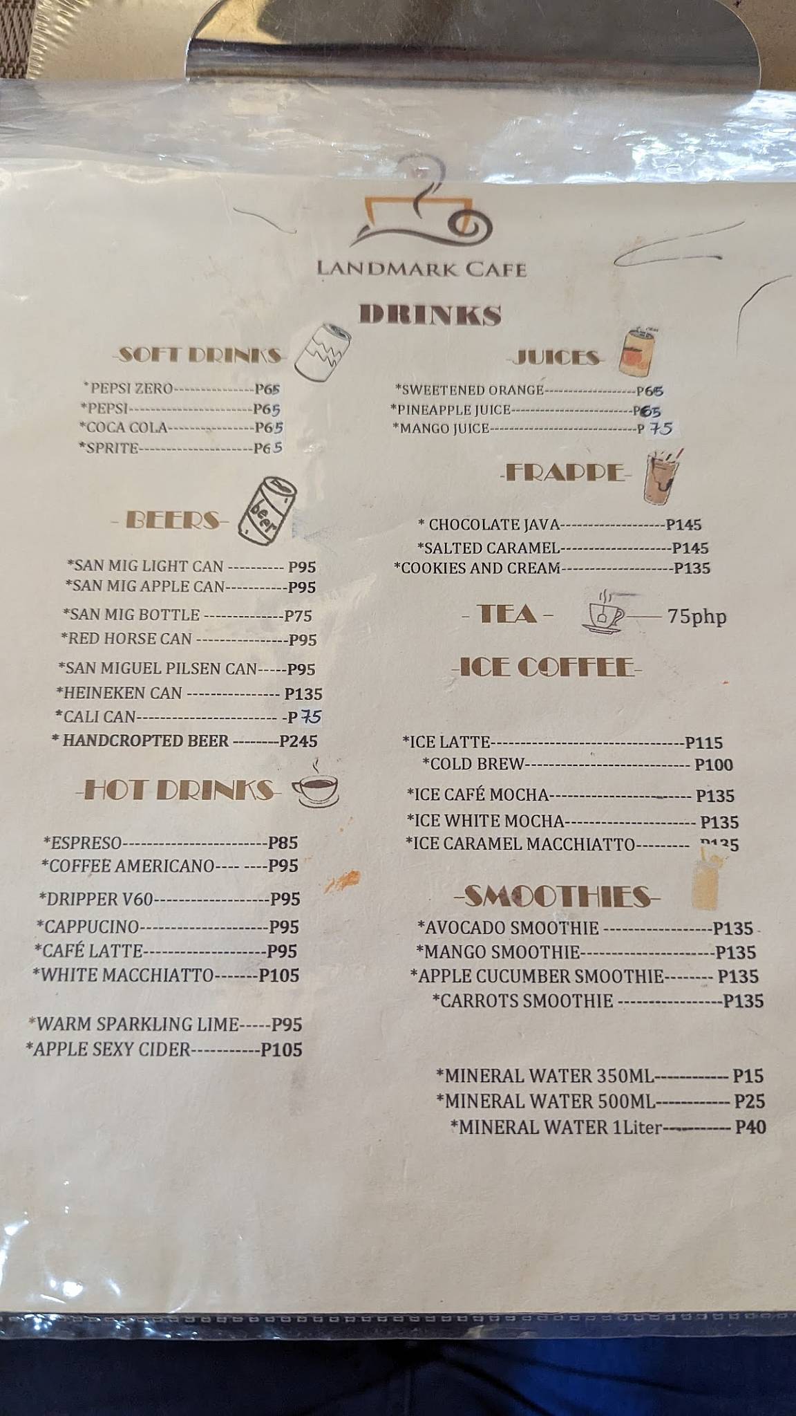 Menu at Landmark Cafe Kidapawan, Kidapawan City