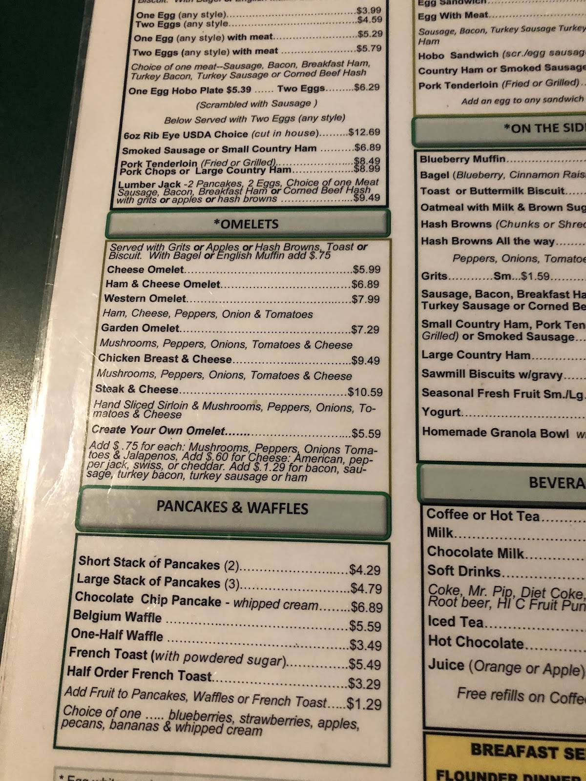 Menu at Lantern Inn restaurant, Goldsboro