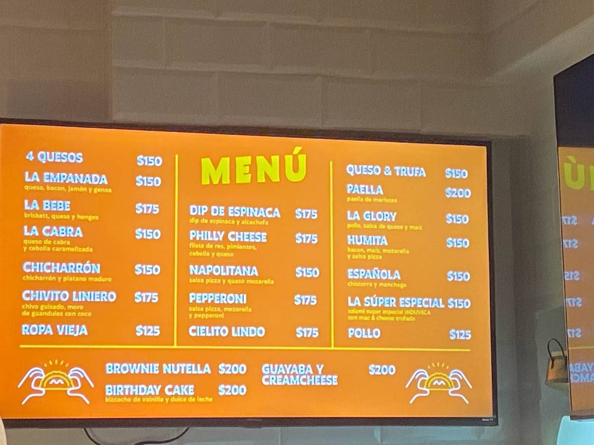 Menu at Las Empanadas ( Julieta ) restaurant, Santo Domingo