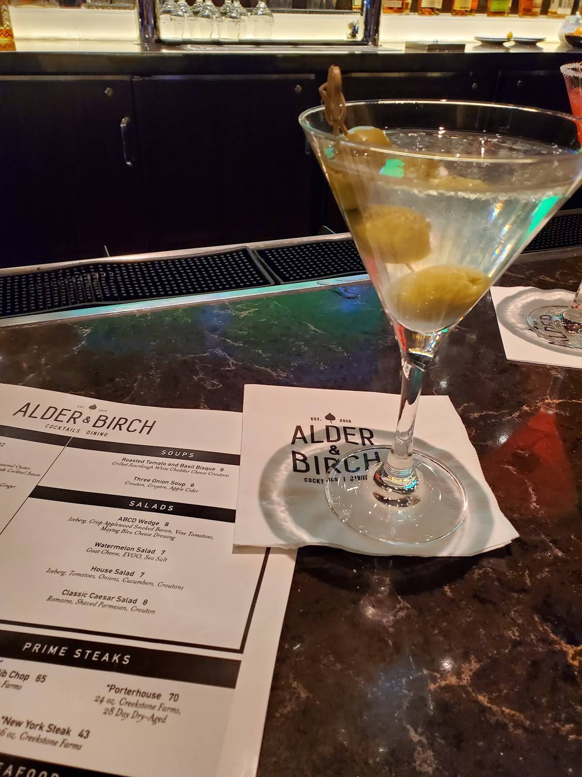Menu at Alder & Birch pub & bar, Las Vegas