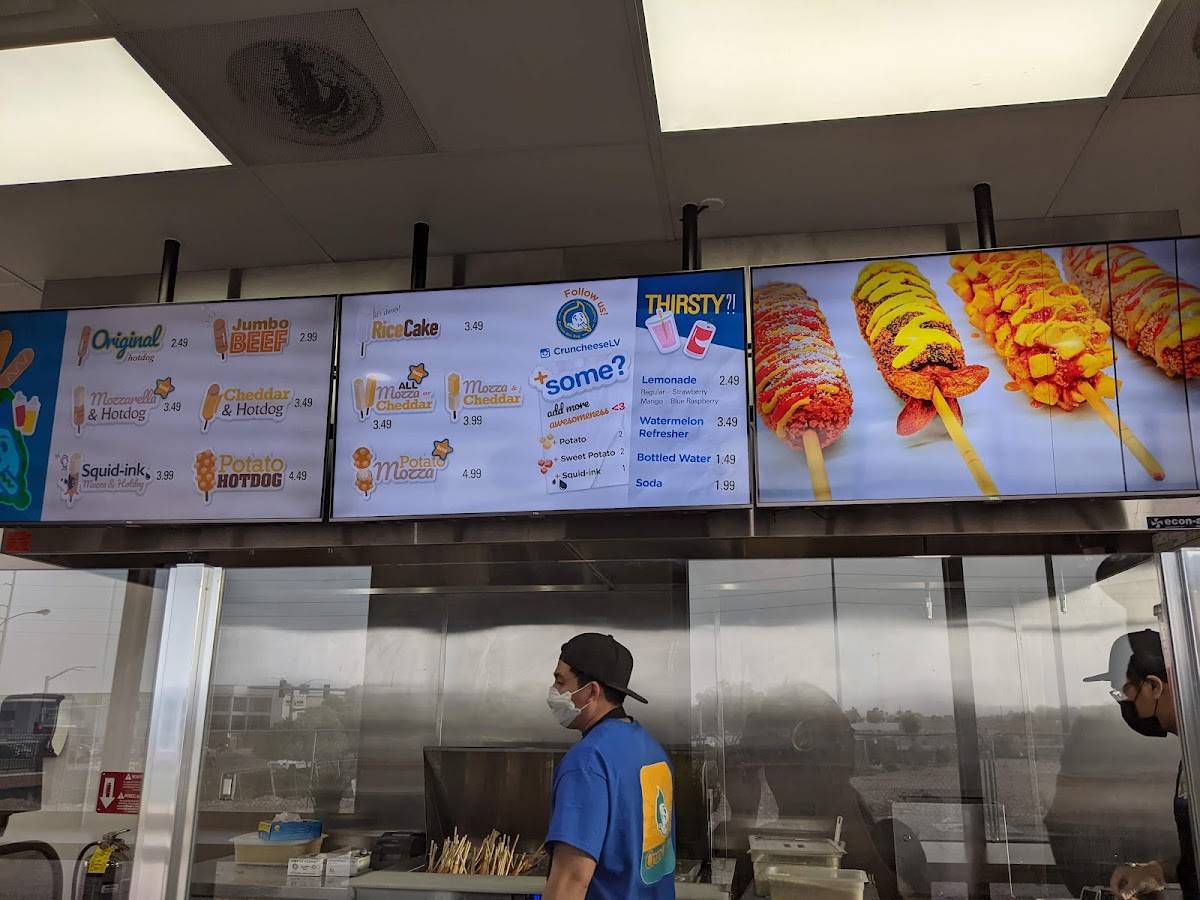Menu at CrunCheese Korean Hot Dog- Blue Diamond restaurant, Las Vegas